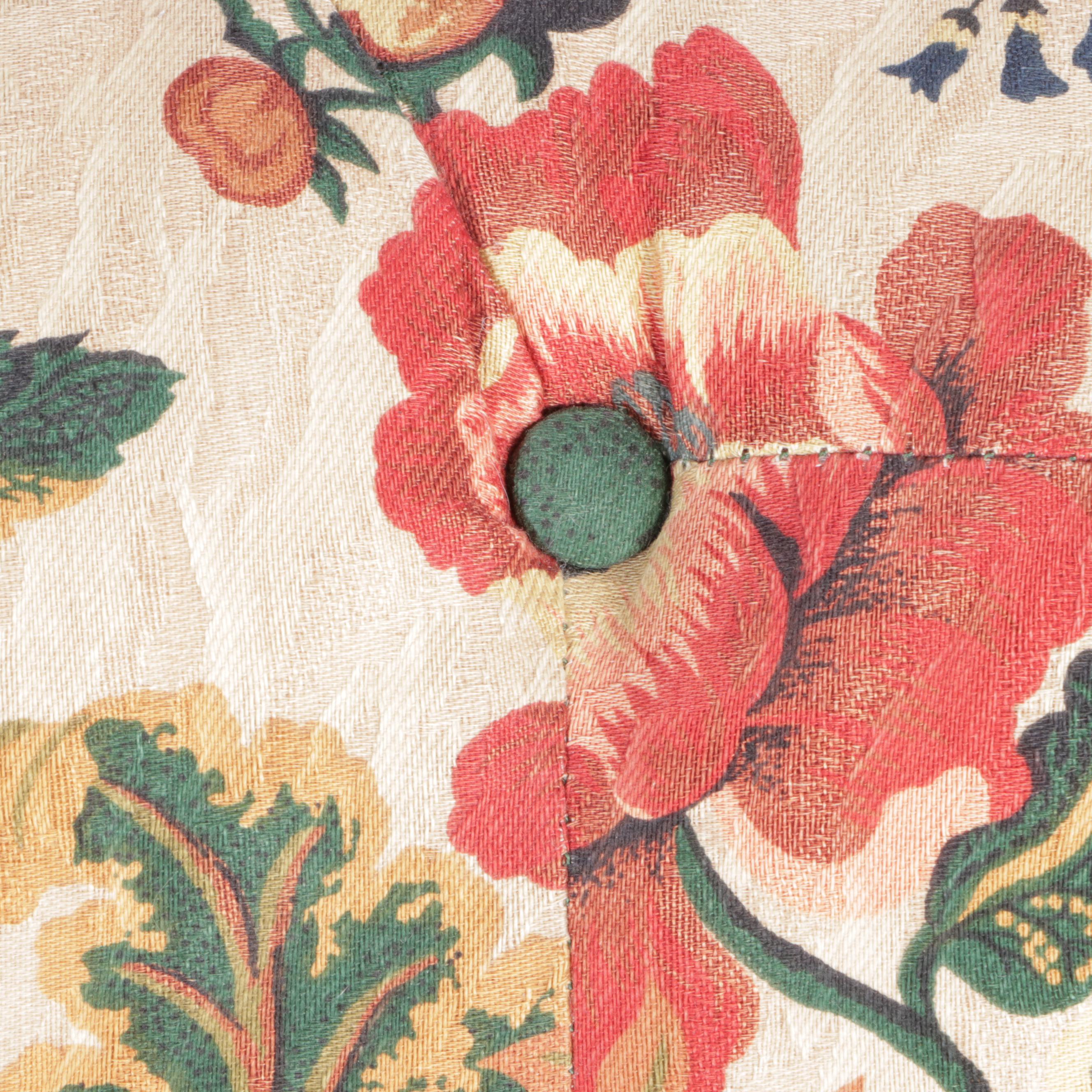 Sam Moore Furniture Floral-Upholstered and Buttoned-Down Left-Arm ...