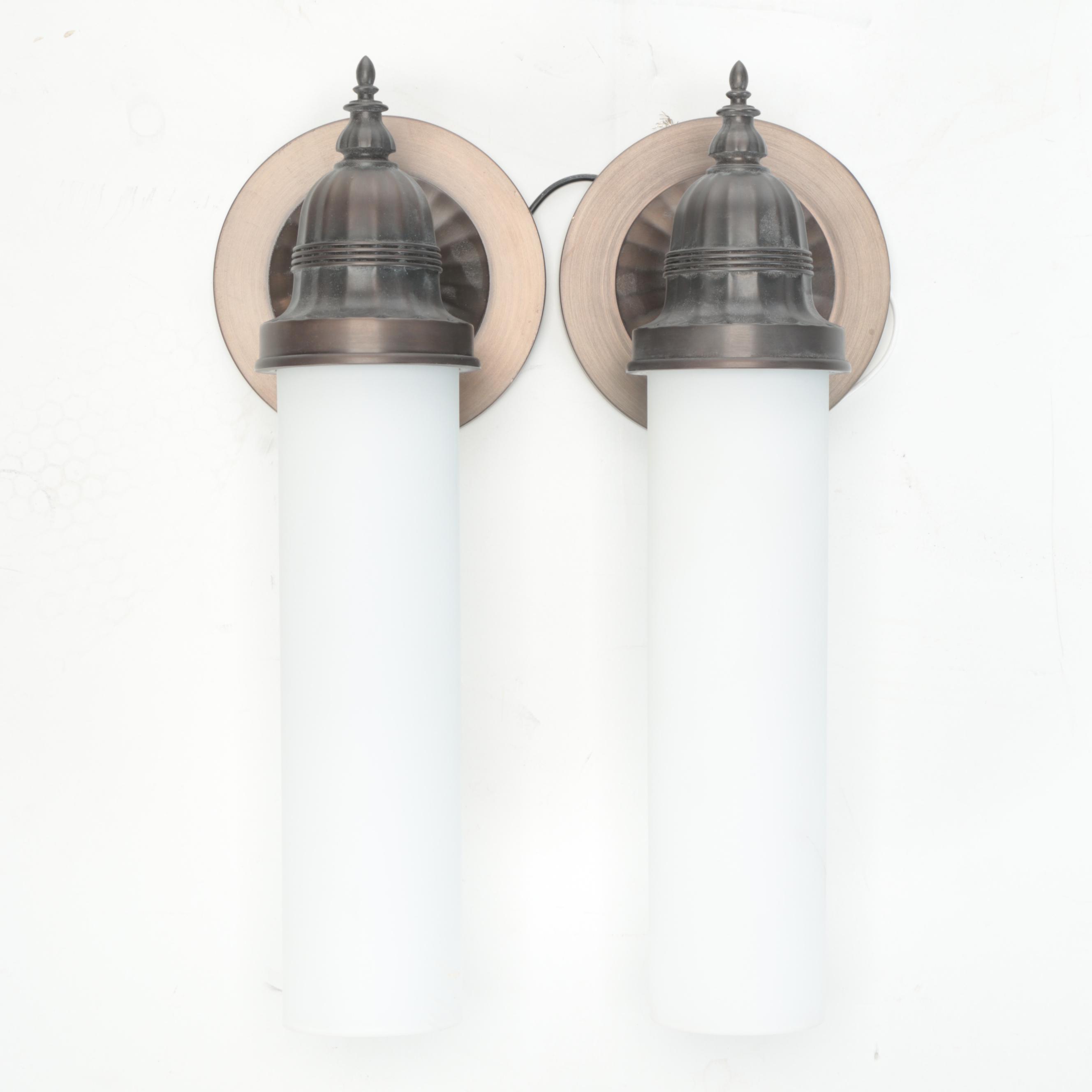 Encompass Lighting Group Glass and Metal Wall Sconces and Pendant ...