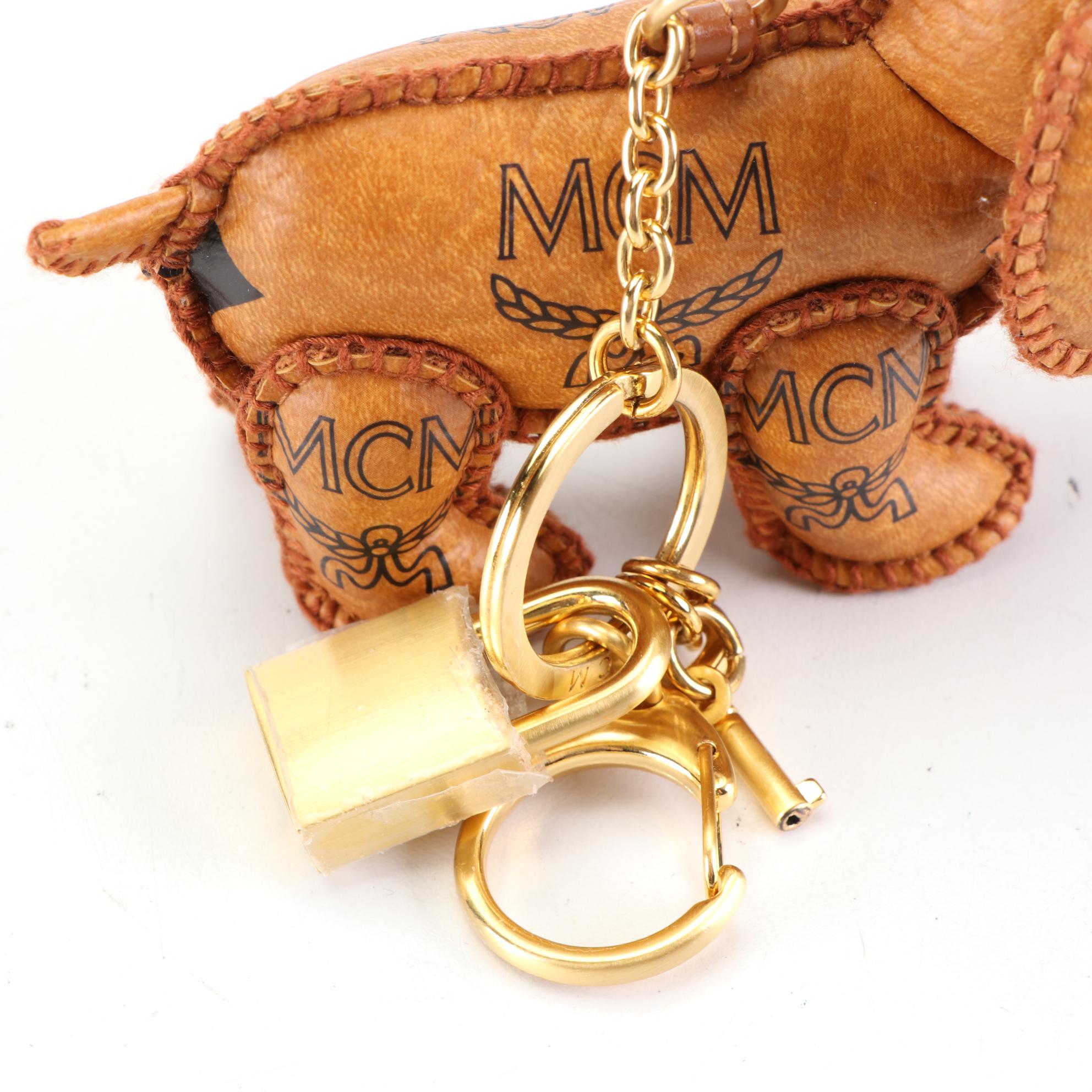 MCM Dog Bag Charm in Cognac Visetos Leather | EBTH