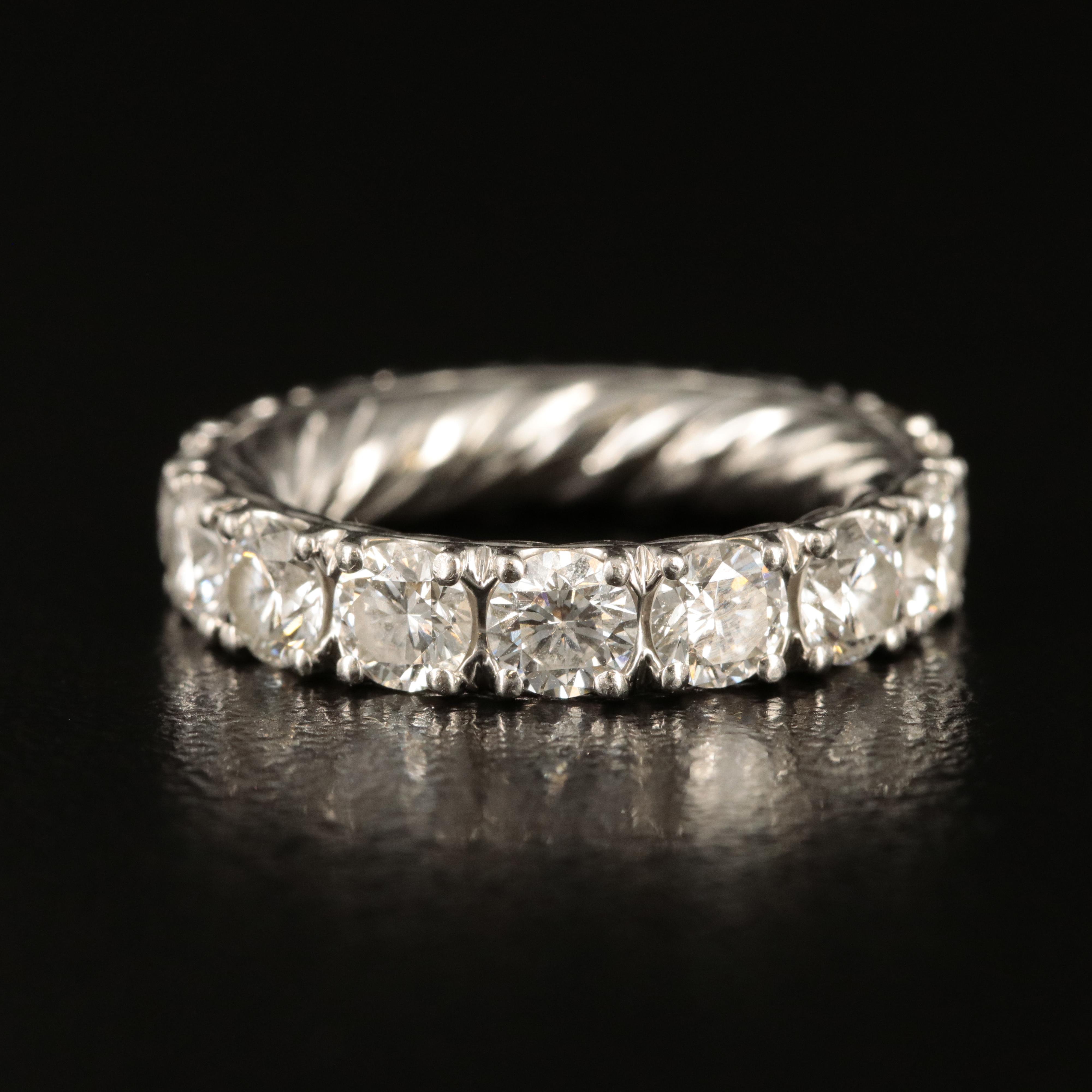 18K Graduated 7.38 CTW Diamond Eternity Band | EBTH