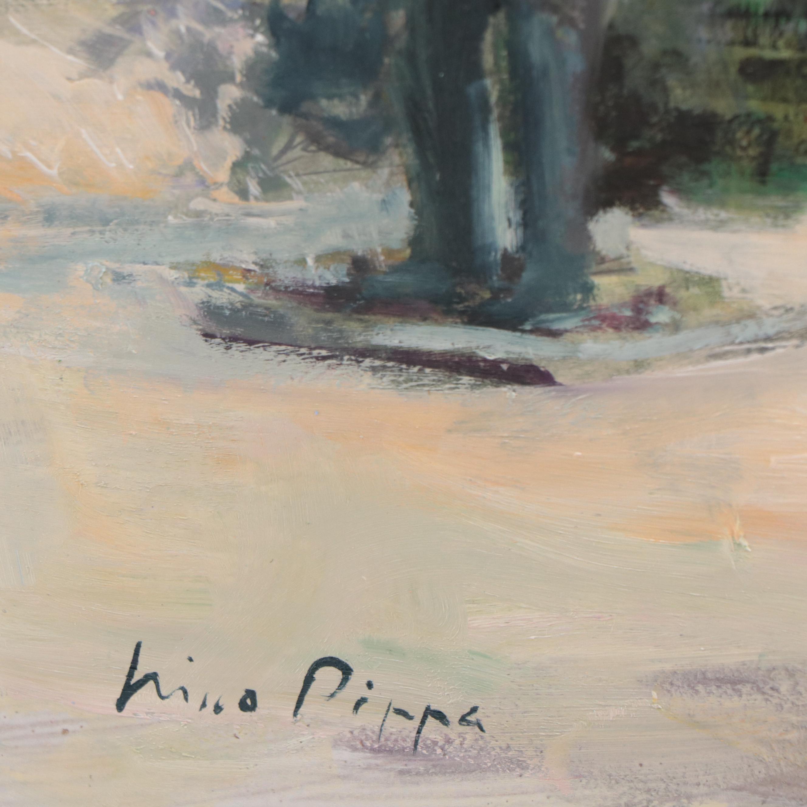 Nino Pippa Oil Painting "Vincent Van Gogh Asylum and Statue at St. Remy ...