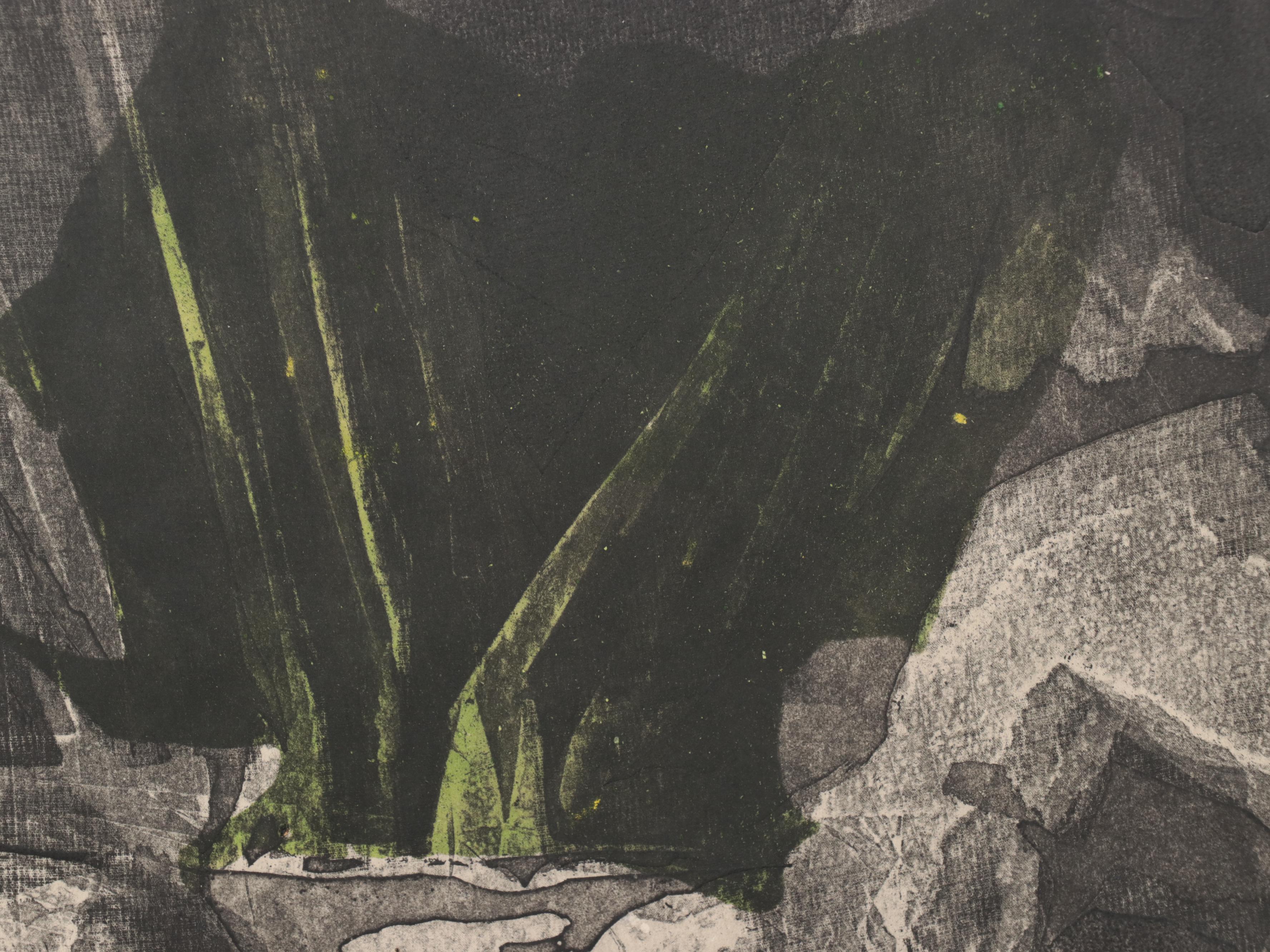 Thomas Hoff Non-objective Etching "Earthlight Green," Circa 1960 | EBTH