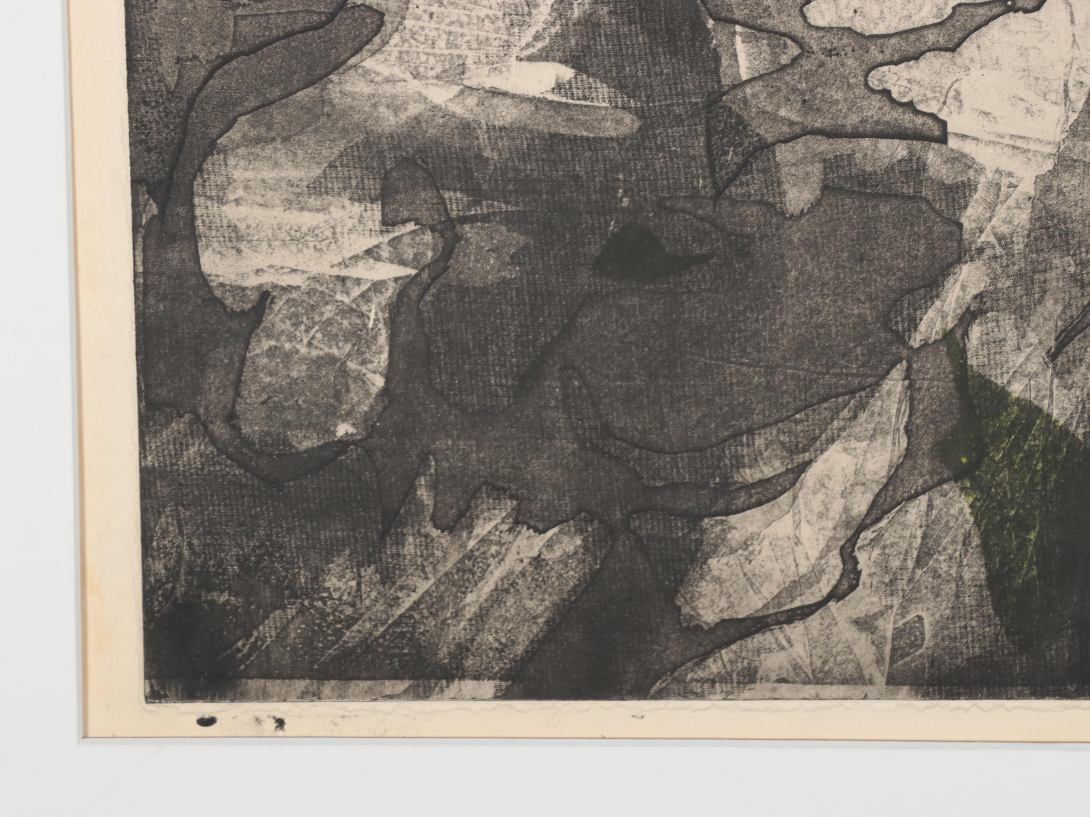 Thomas Hoff Non-objective Etching "Earthlight Green," Circa 1960 | EBTH