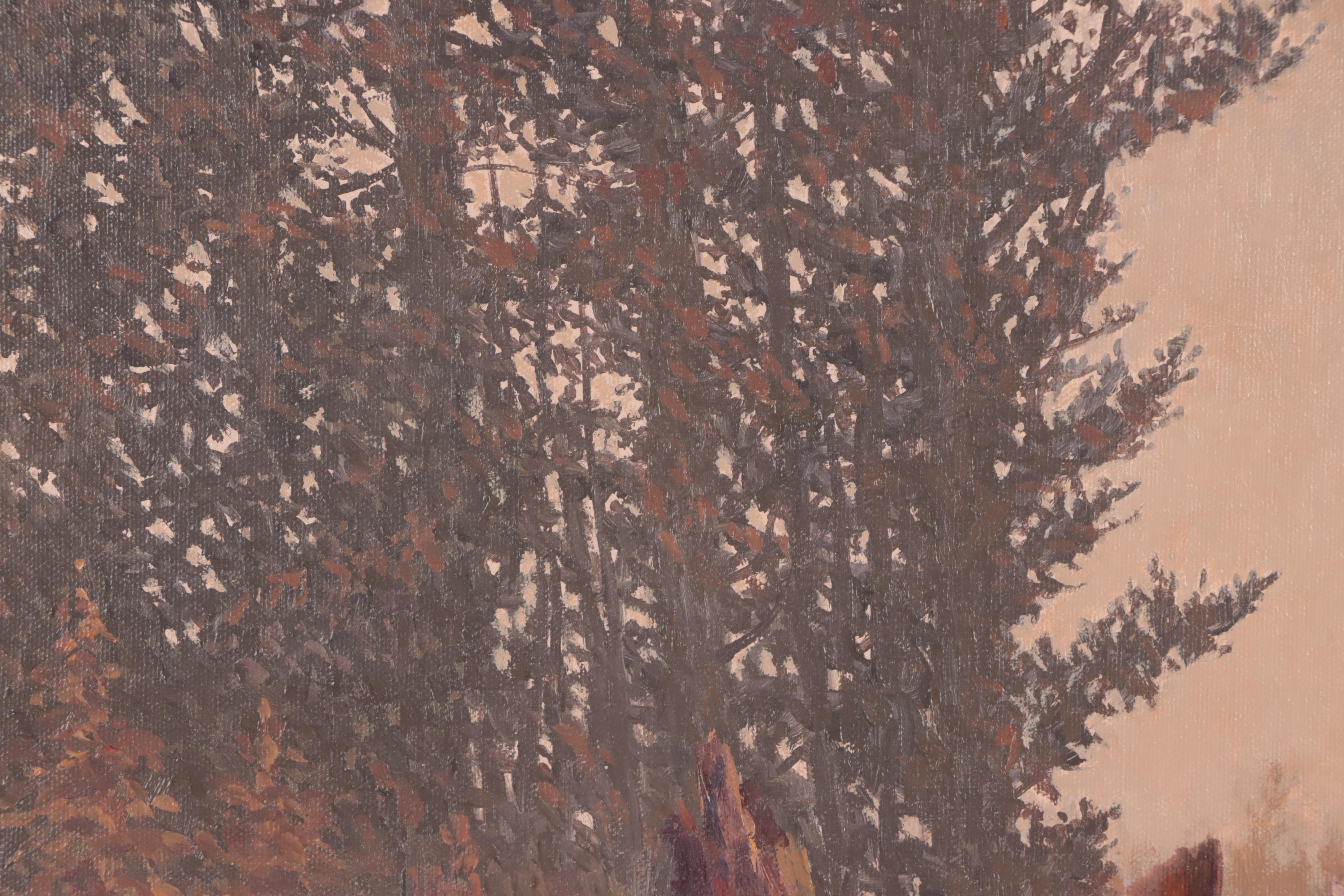 George Wise Oil Painting of Moose in Landscape, 1985 | EBTH