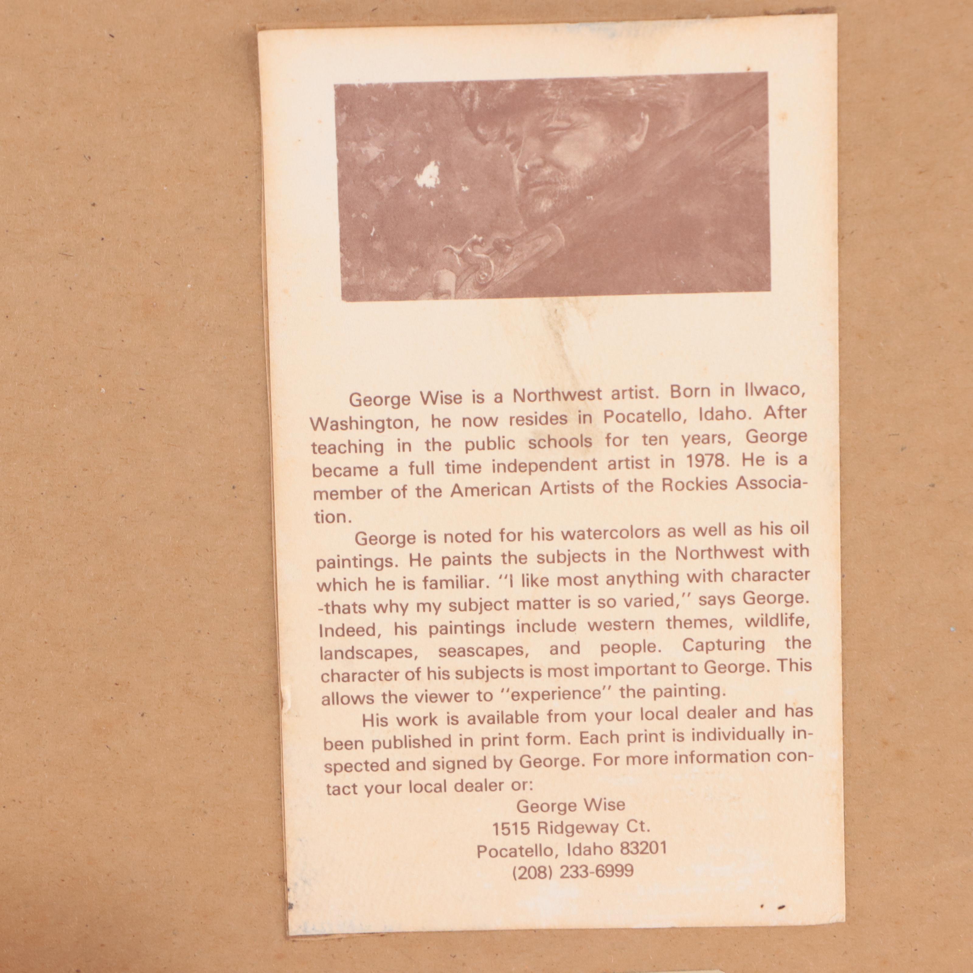 George Wise Oil Painting of Moose in Landscape, 1985 | EBTH