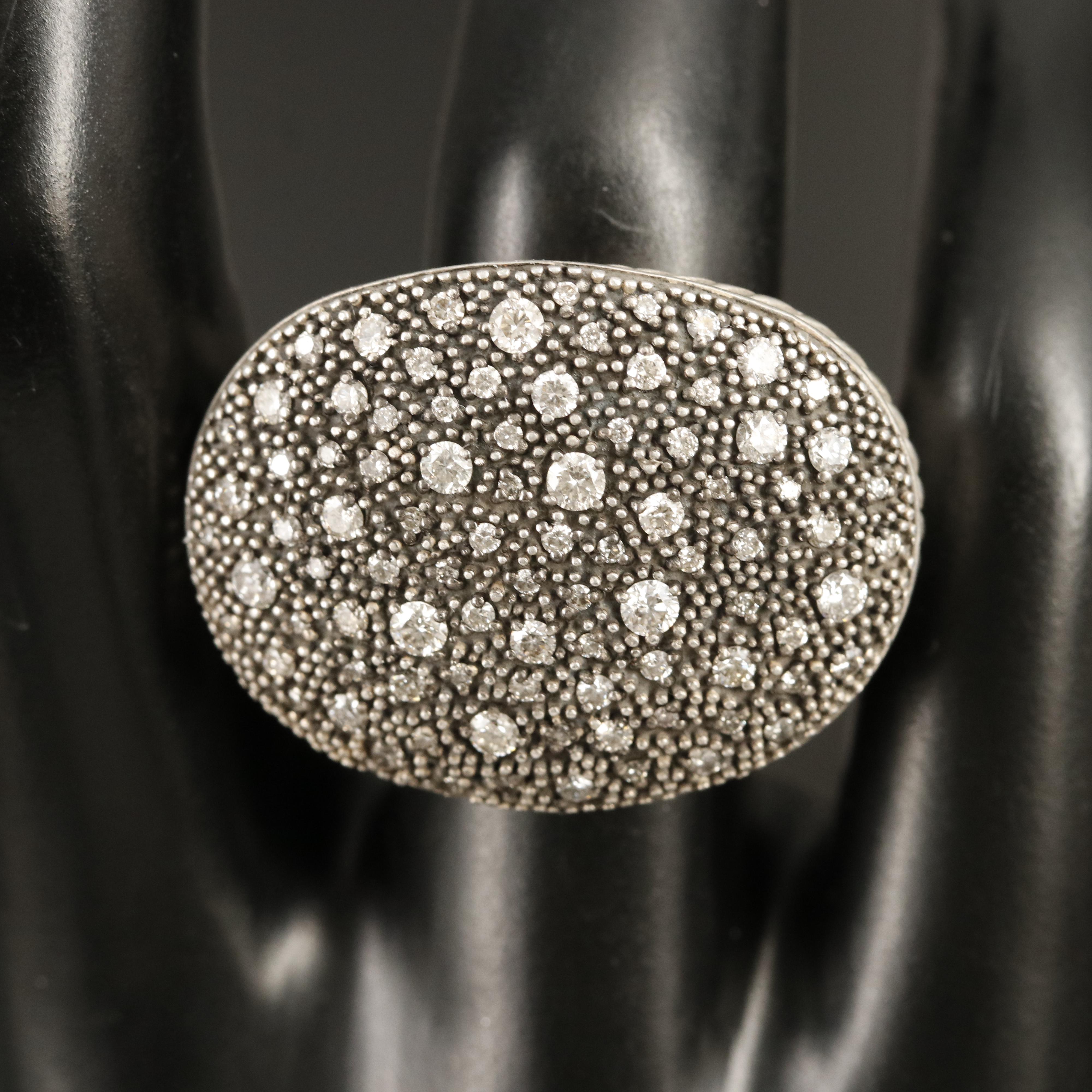 David Yurman "Starlight" Sterling Diamond Ring | EBTH