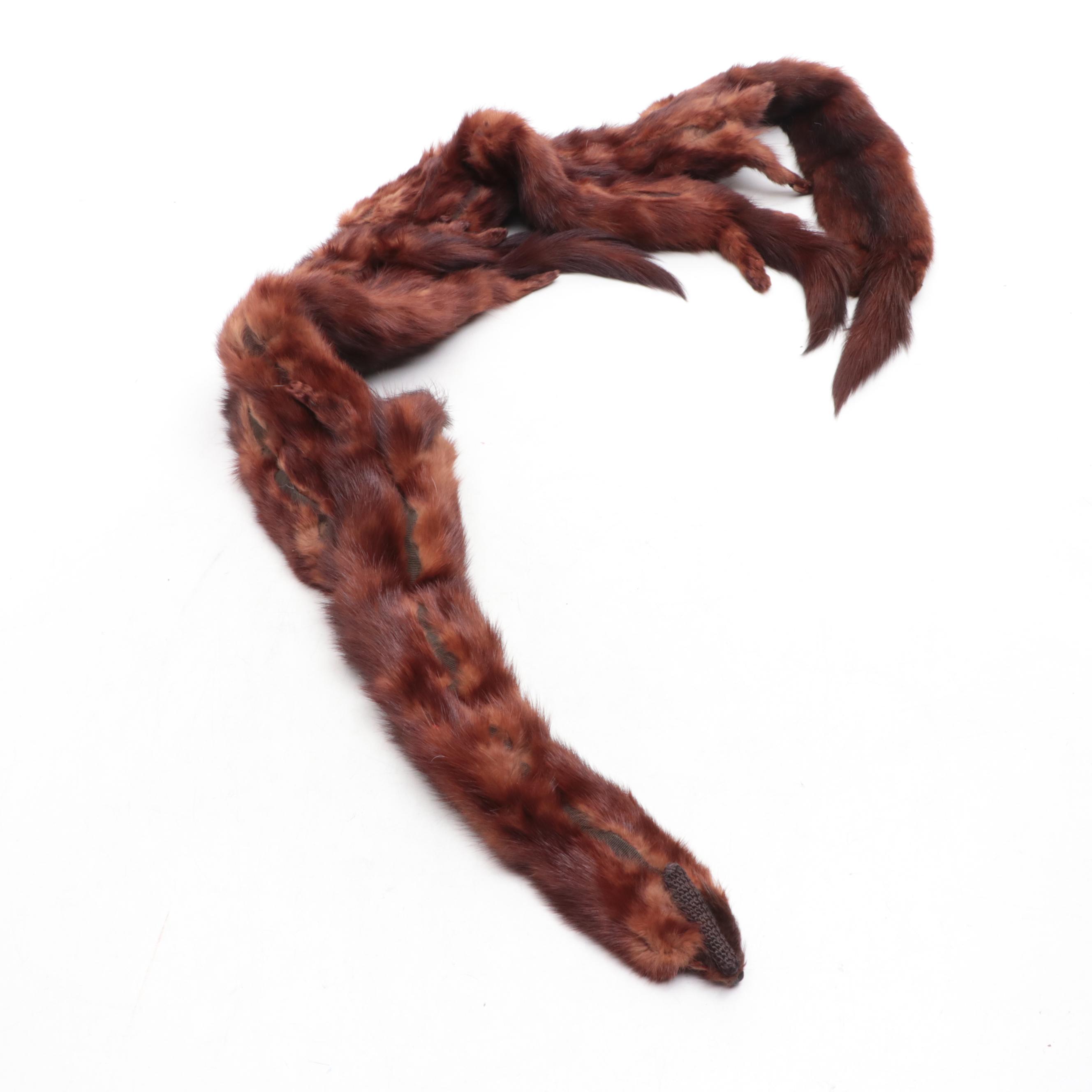 Mink Fur Pelt and Goat Fur Stole | EBTH