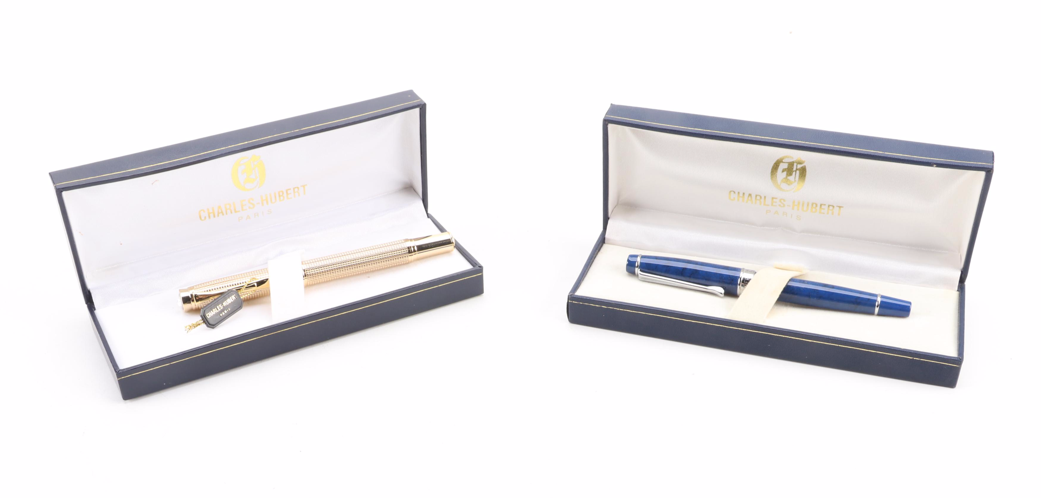 Charles-Hubert Fountain and Colibri Ballpoint Pens with Lotus "Vertigo ...