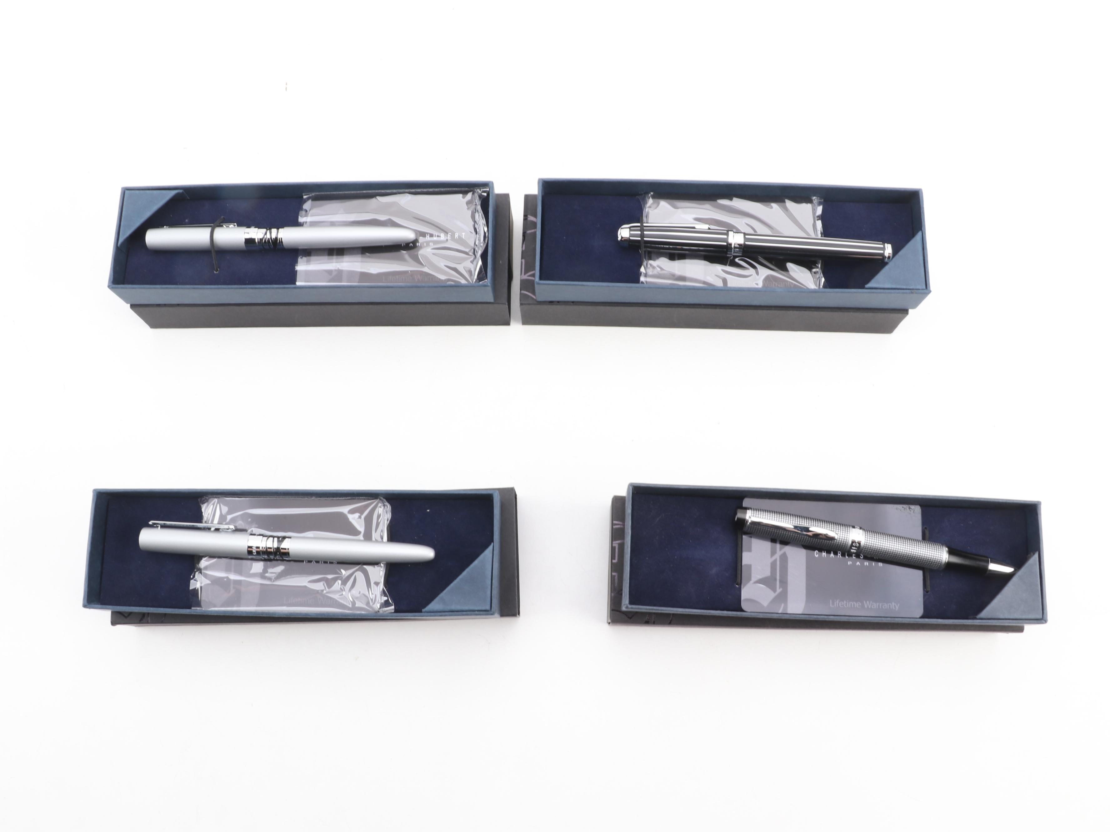 Charles-Hubert Fountain and Colibri Ballpoint Pens with Lotus "Vertigo ...