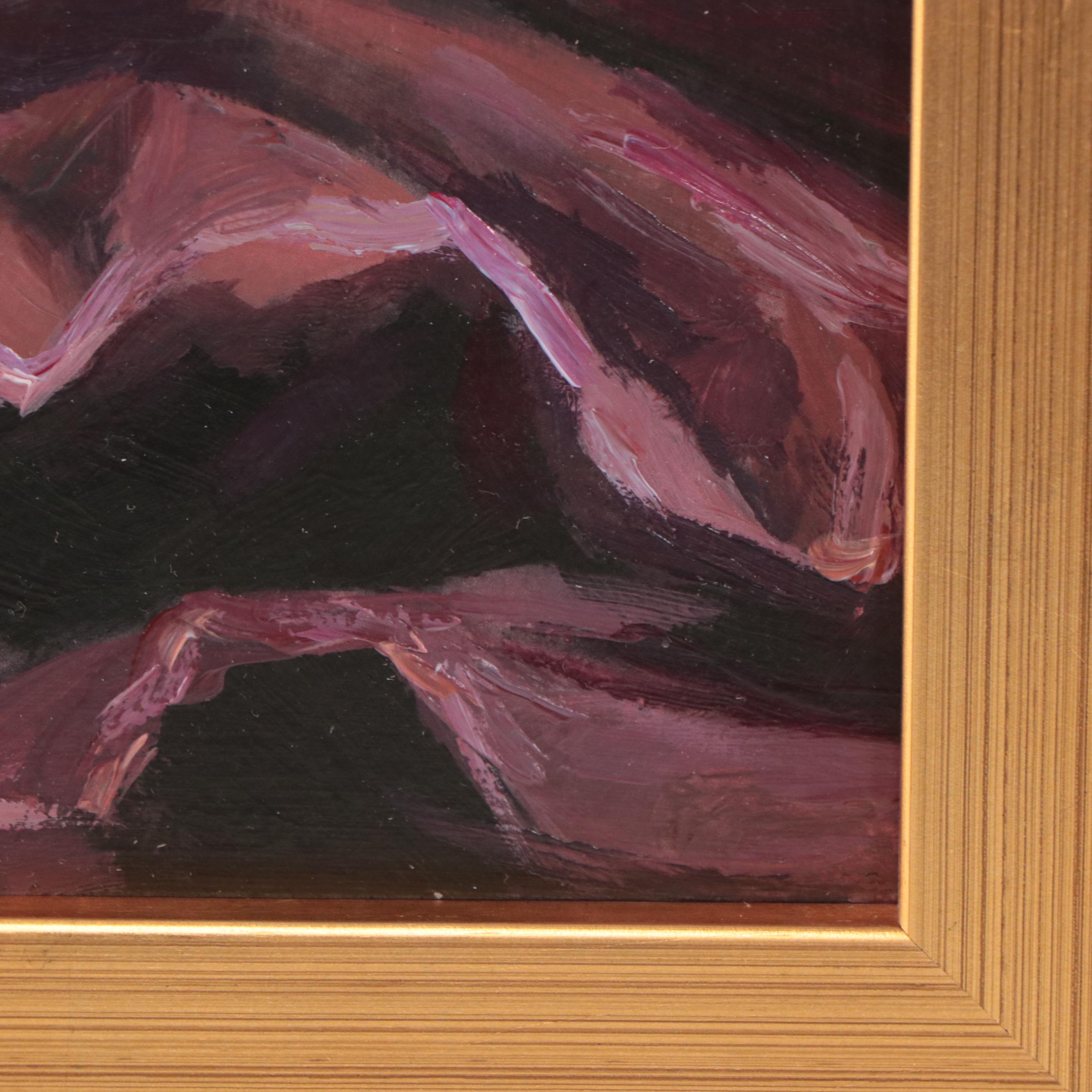 Adam Deda Oil Painting "Black Labrador," 2022 | EBTH