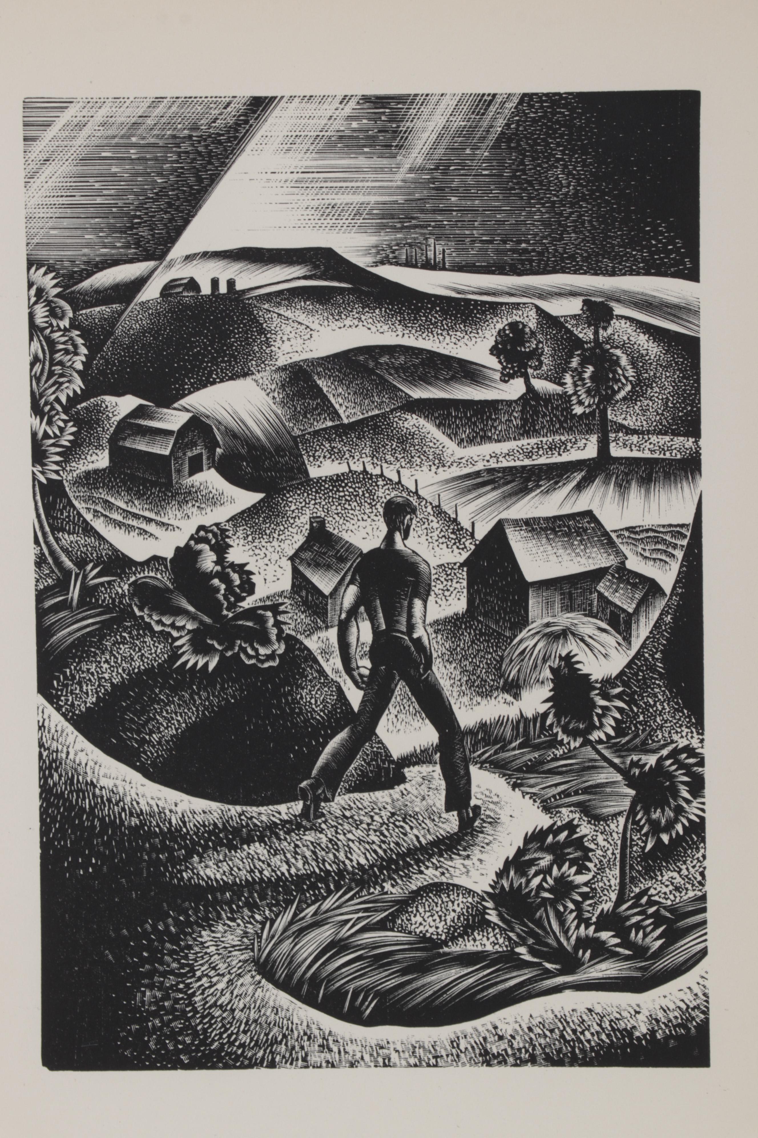 Lynd Ward Art Deco Woodcut From "Wild Pilgrimage," 1932 | EBTH