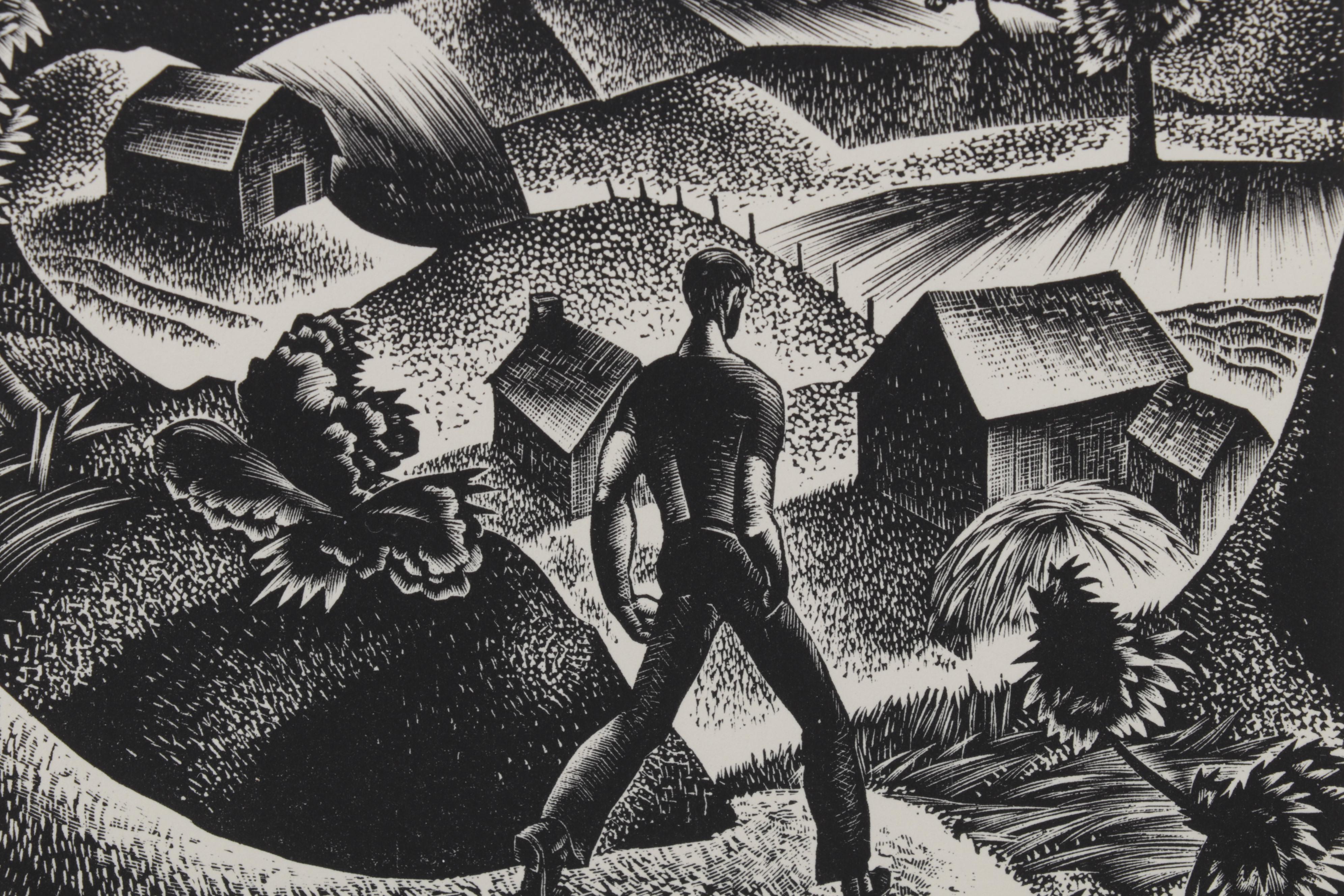 Lynd Ward Art Deco Woodcut From "Wild Pilgrimage," 1932 | EBTH