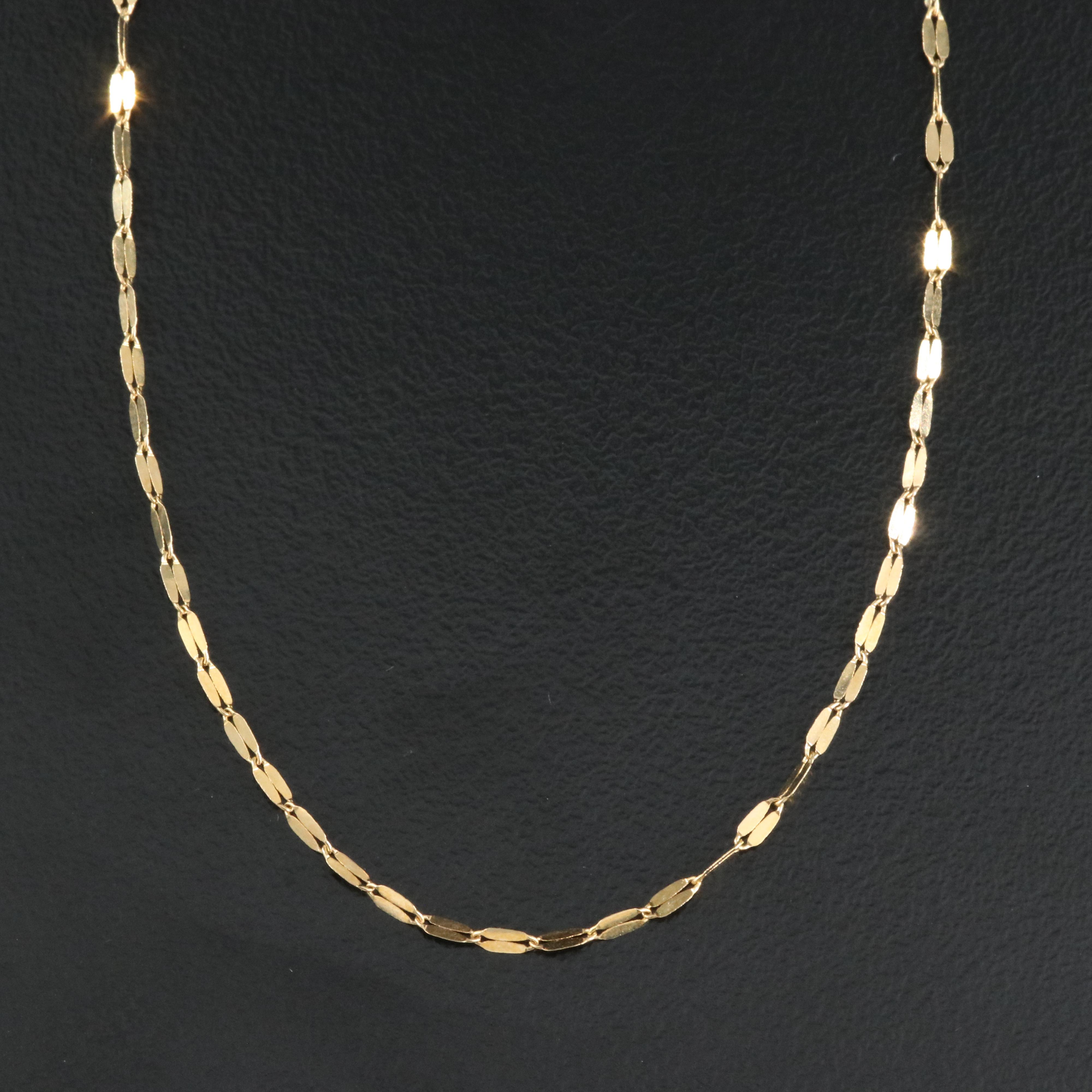 Italian 10K Mirror Link Chain | EBTH