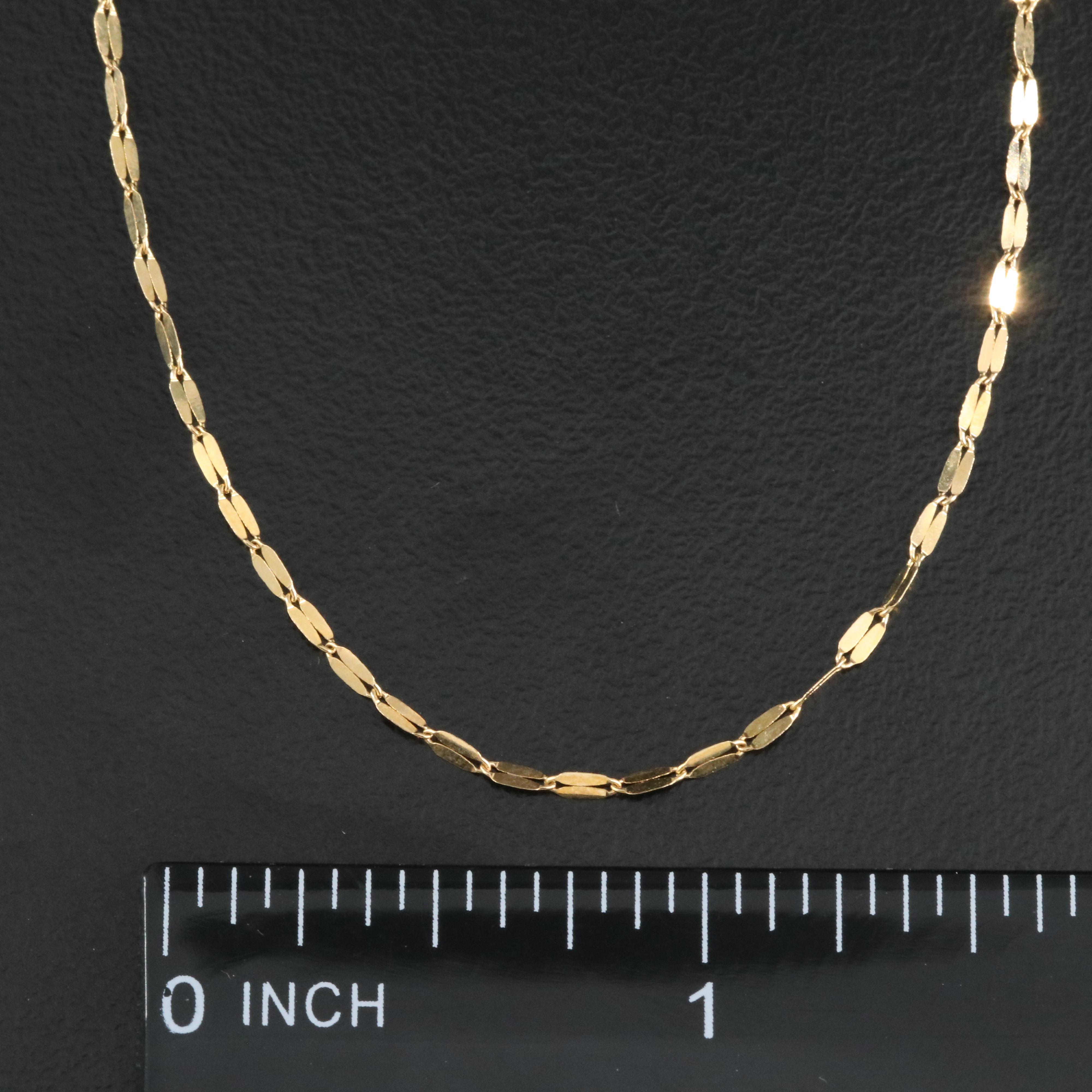 Italian 10K Mirror Link Chain | EBTH