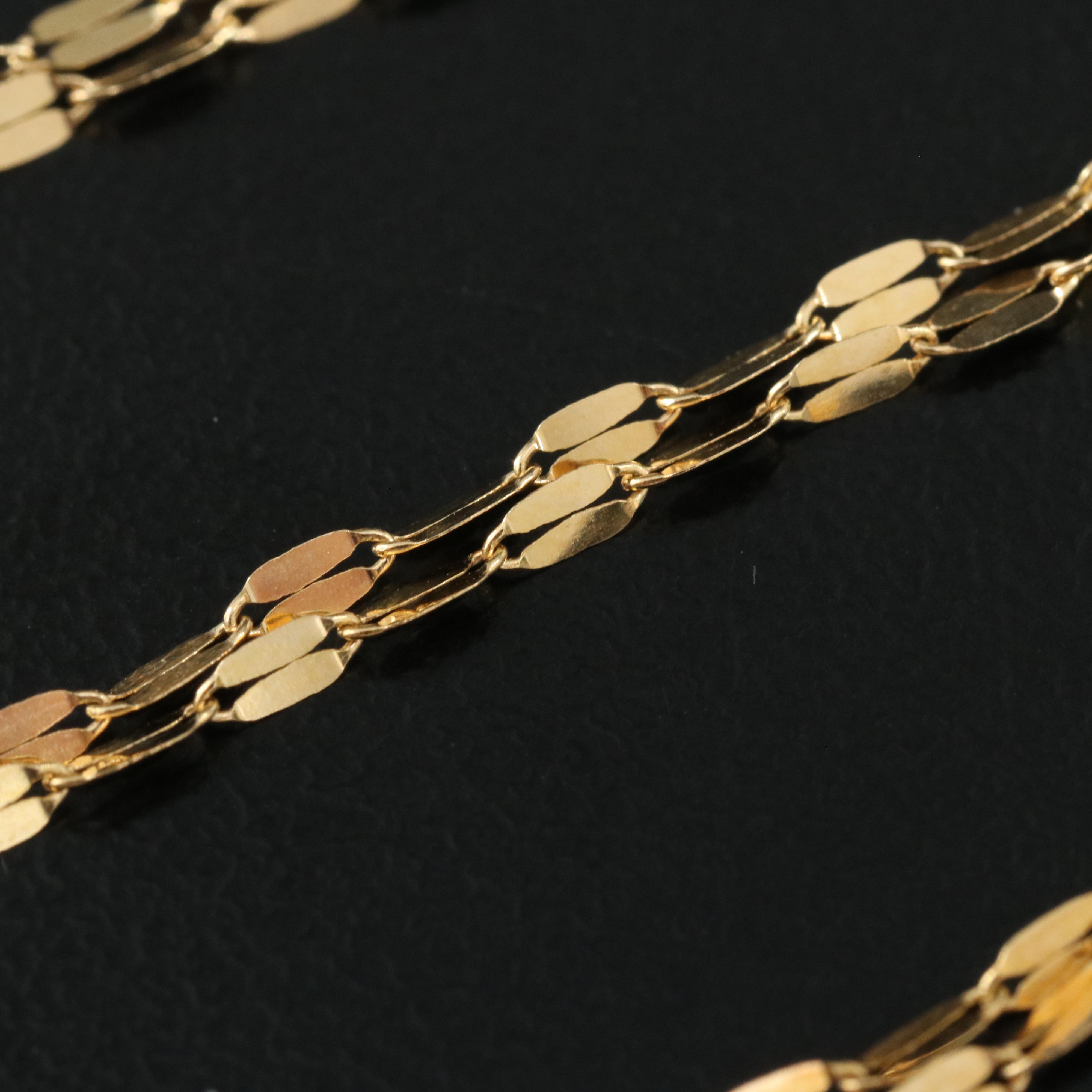 Italian 10K Mirror Link Chain | EBTH