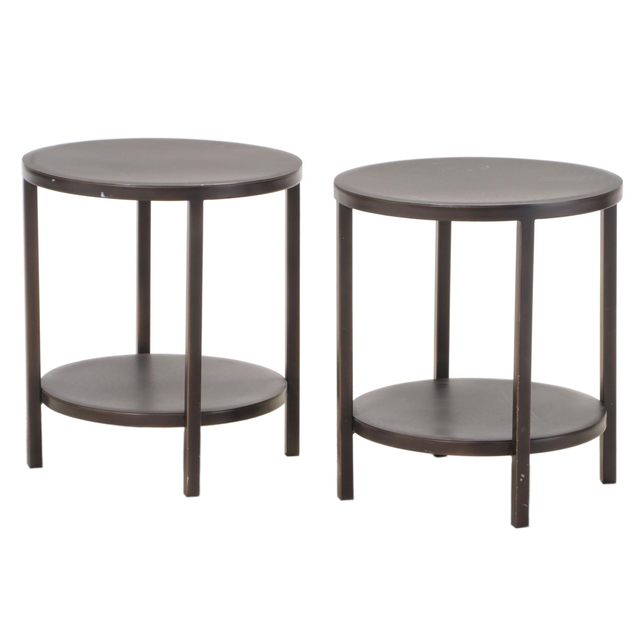 Pair of 1950's Mid Century Modern two tiered end tables | EBTH