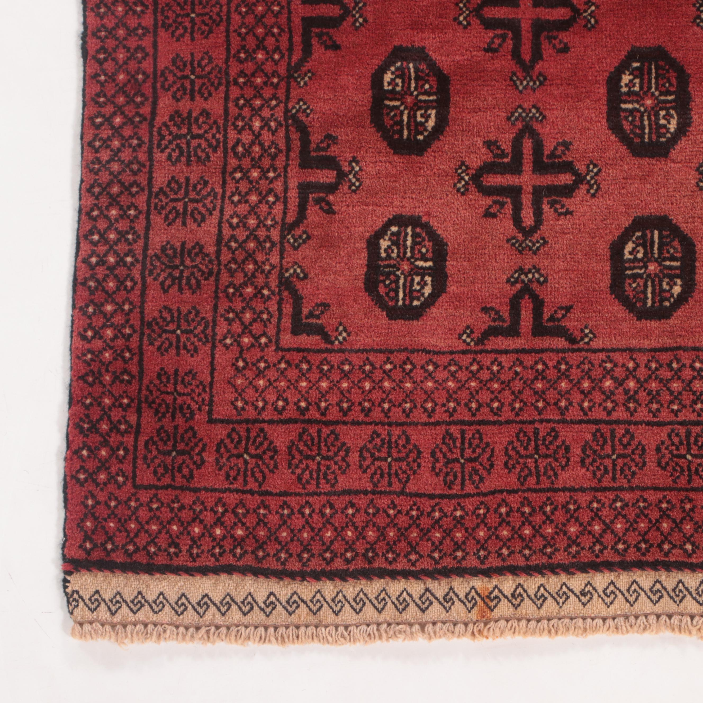 2'10 x 4'11 Hand-Knotted Pakistani Bokhara Accent Rug | EBTH