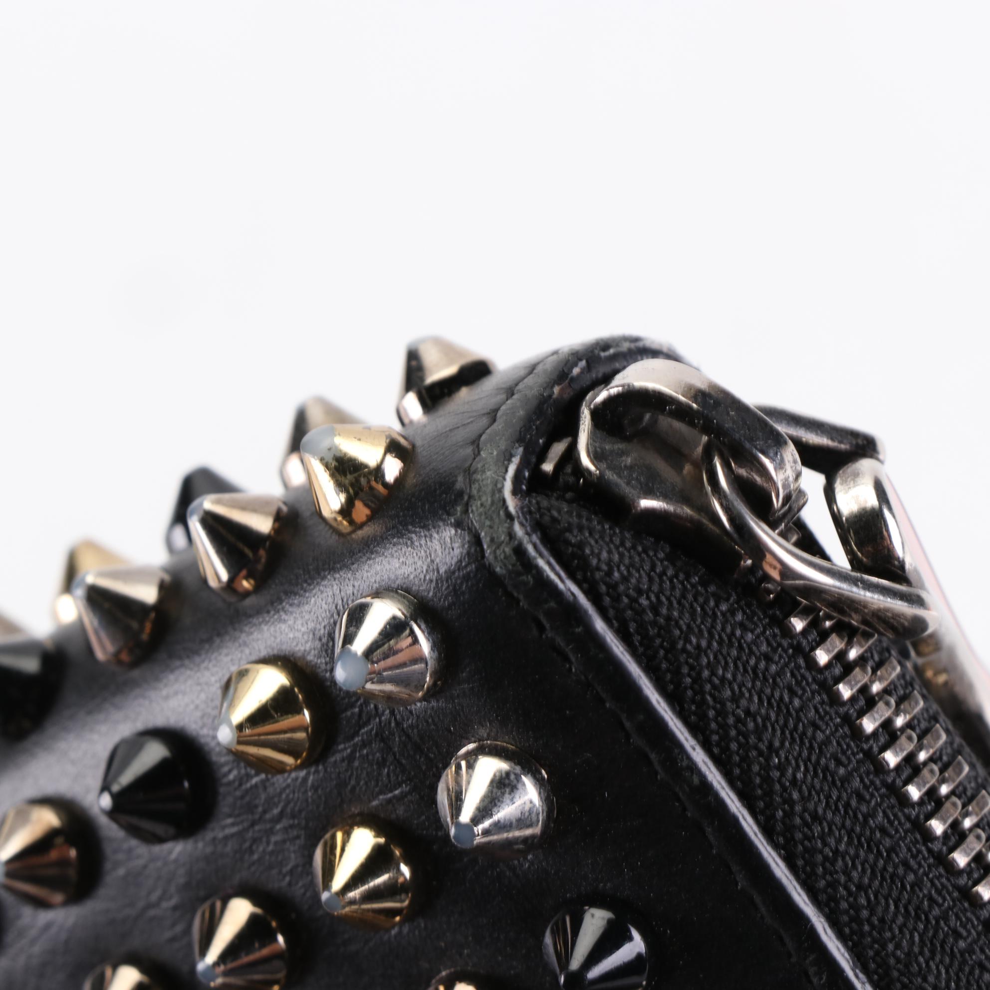 Christian Louboutin Spike Studded Zip Wallet in Leather | EBTH