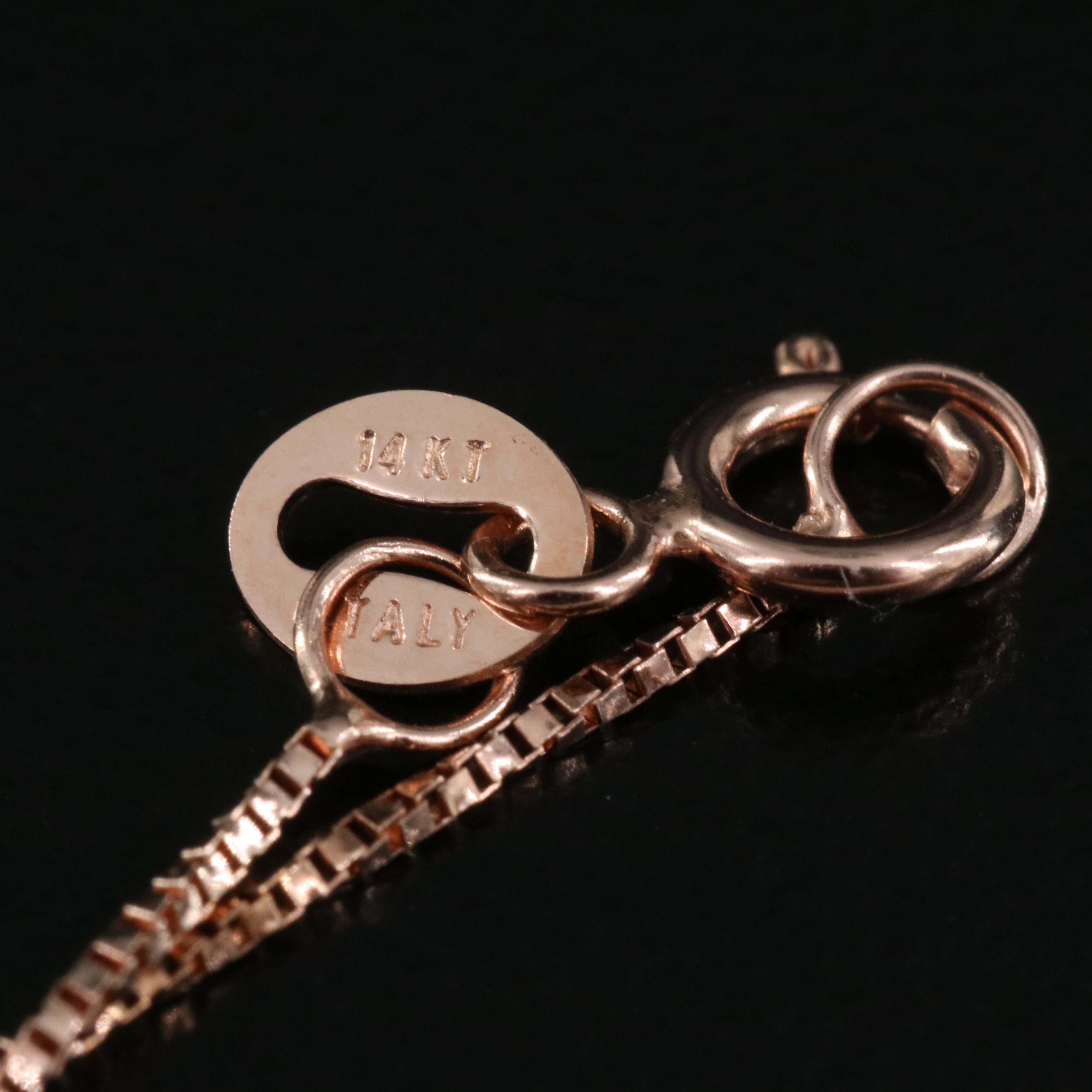 14K Rose Gold Box Chain | EBTH
