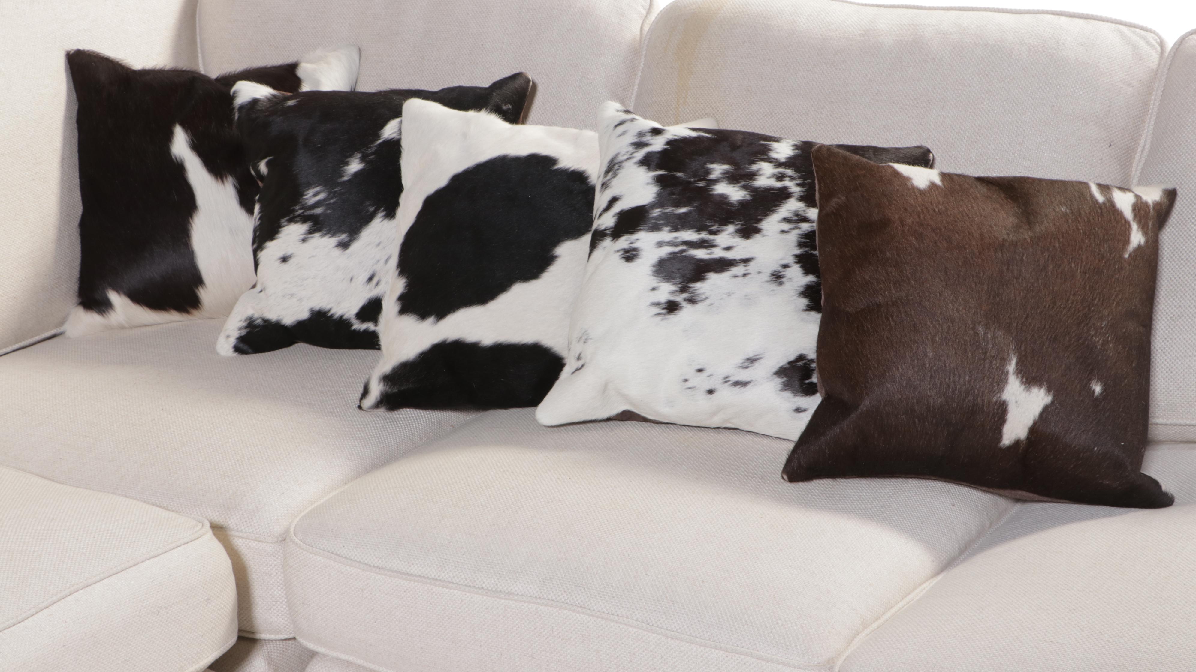 Frontgate Upholstered Sectional Sofa with Throw Pillows | EBTH