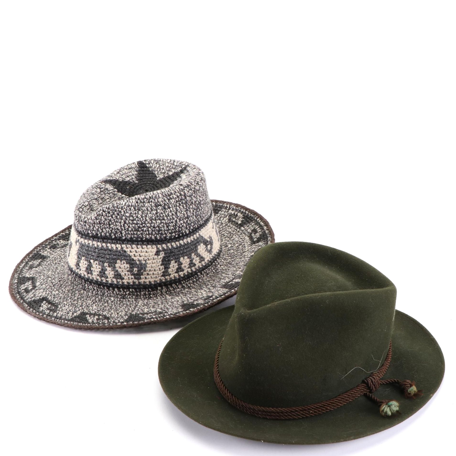 Fritz Trachten Hat with Other Woven Hat | EBTH