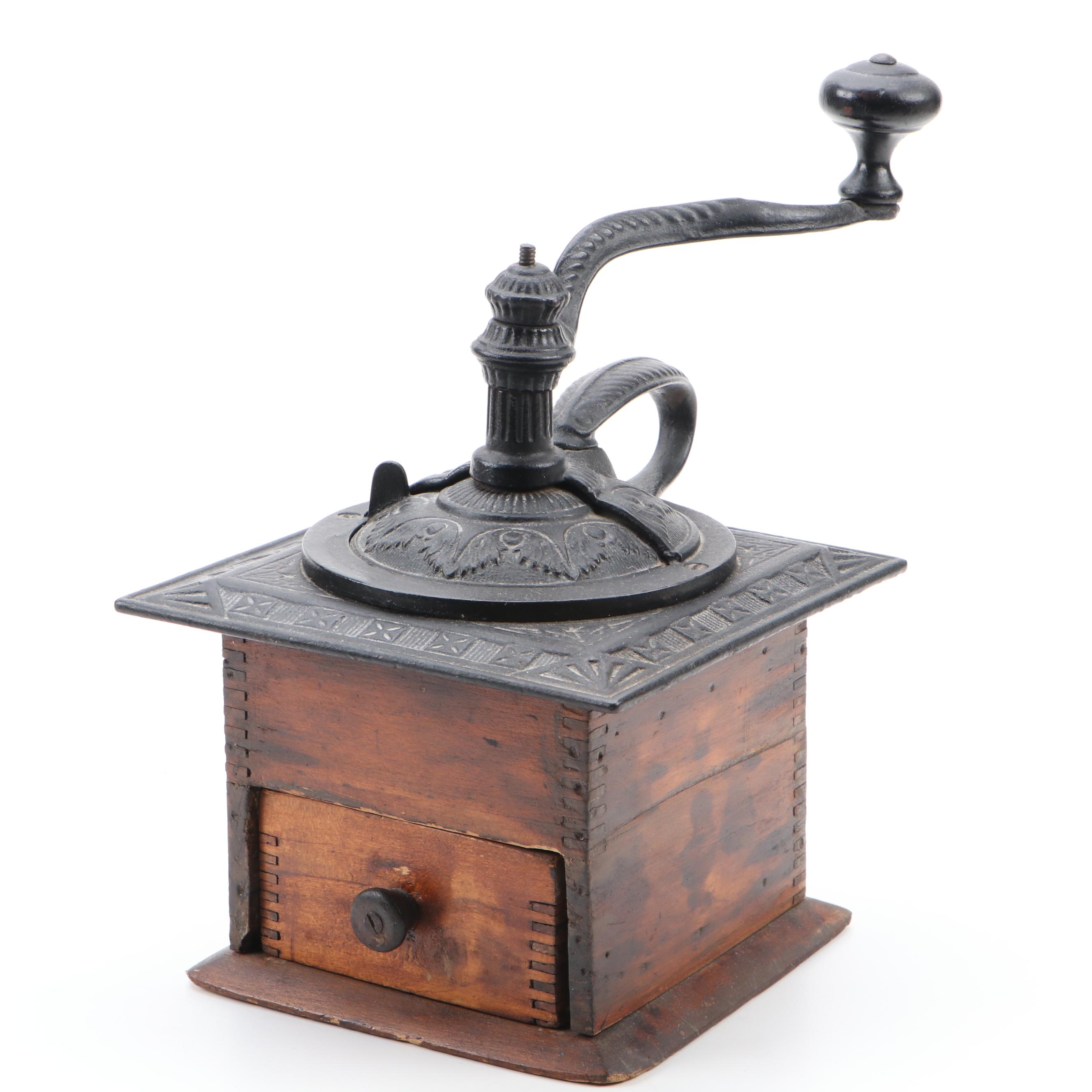 Wood Hand Crank Coffee Grinders, Early to Mid 20th Century | EBTH