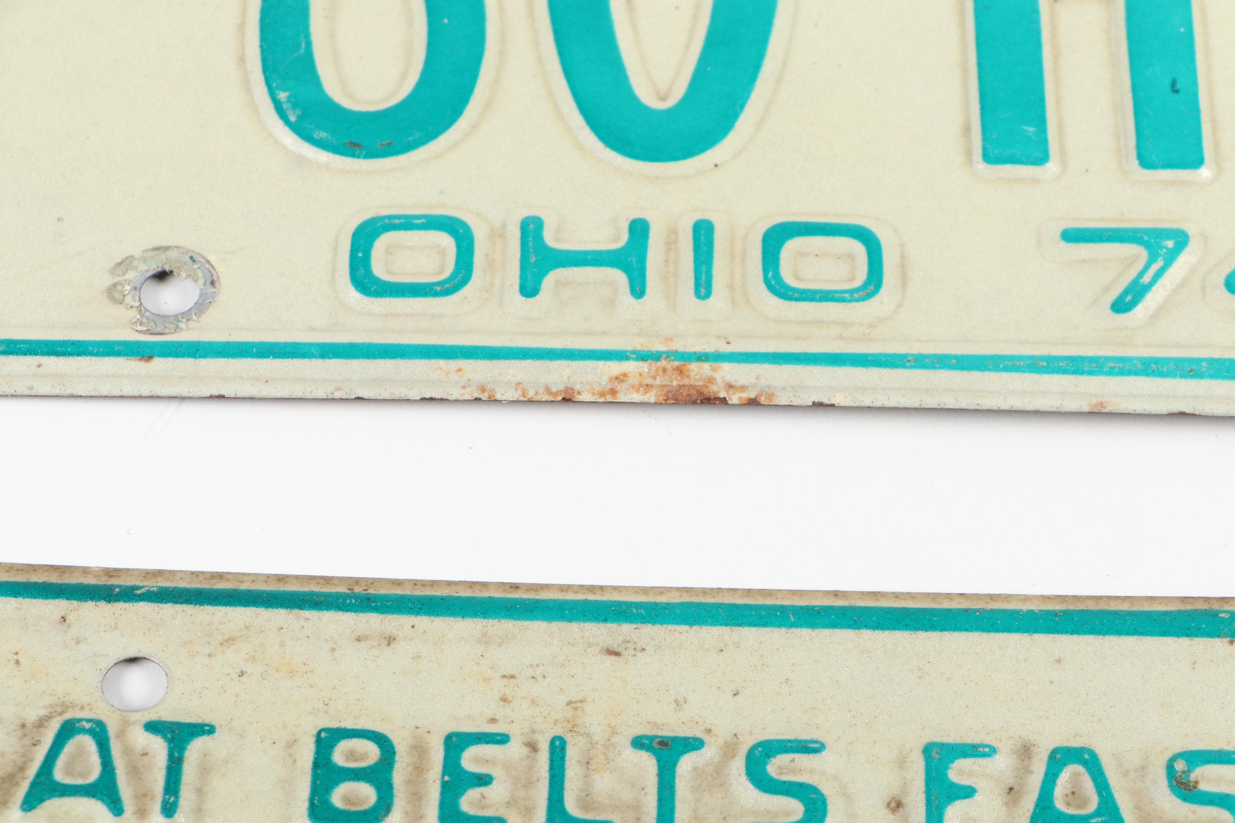 Metal Ohio License Plates, 1974 | EBTH