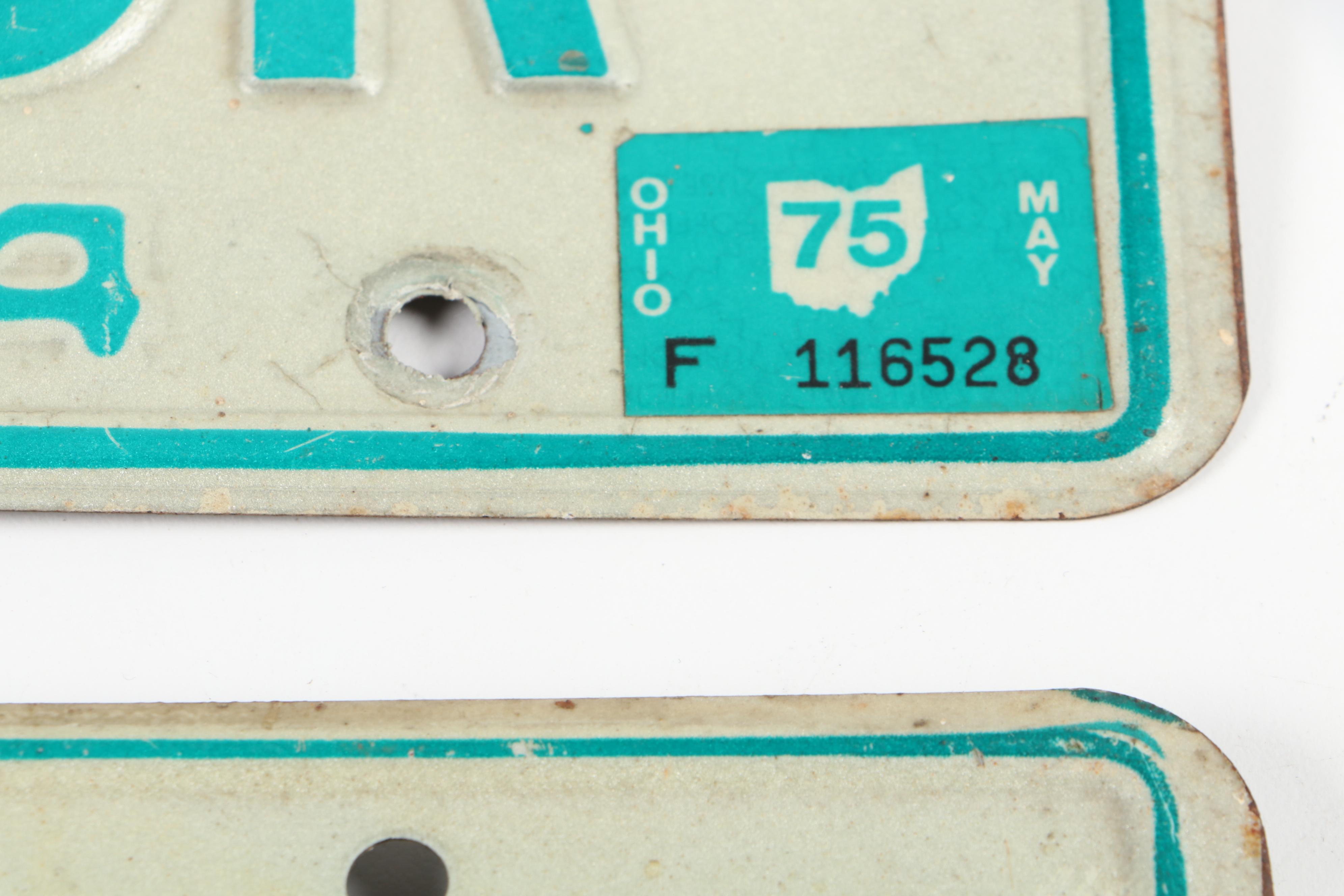 Metal Ohio License Plates, 1974 | EBTH