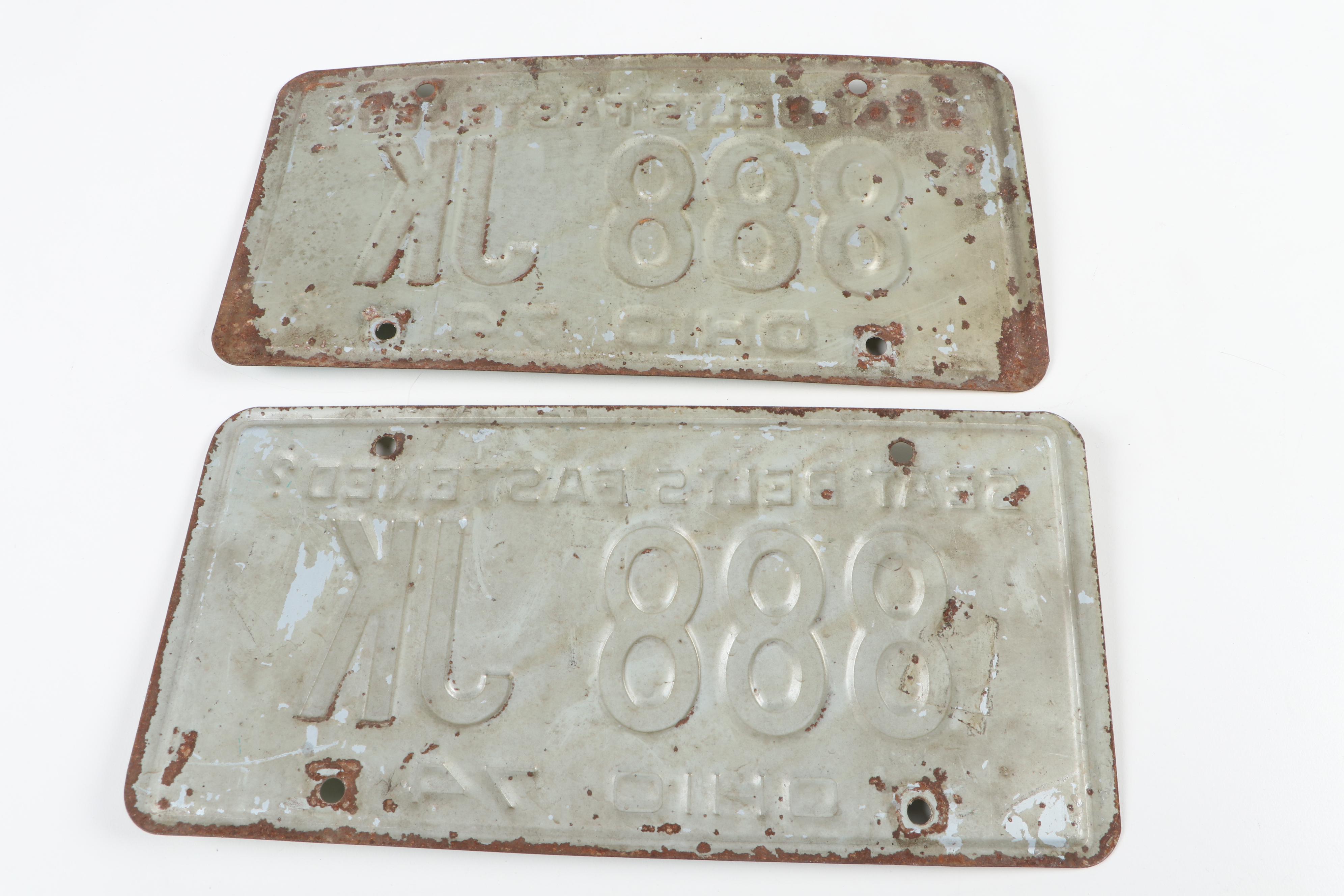 Metal Ohio License Plates, 1974 | EBTH