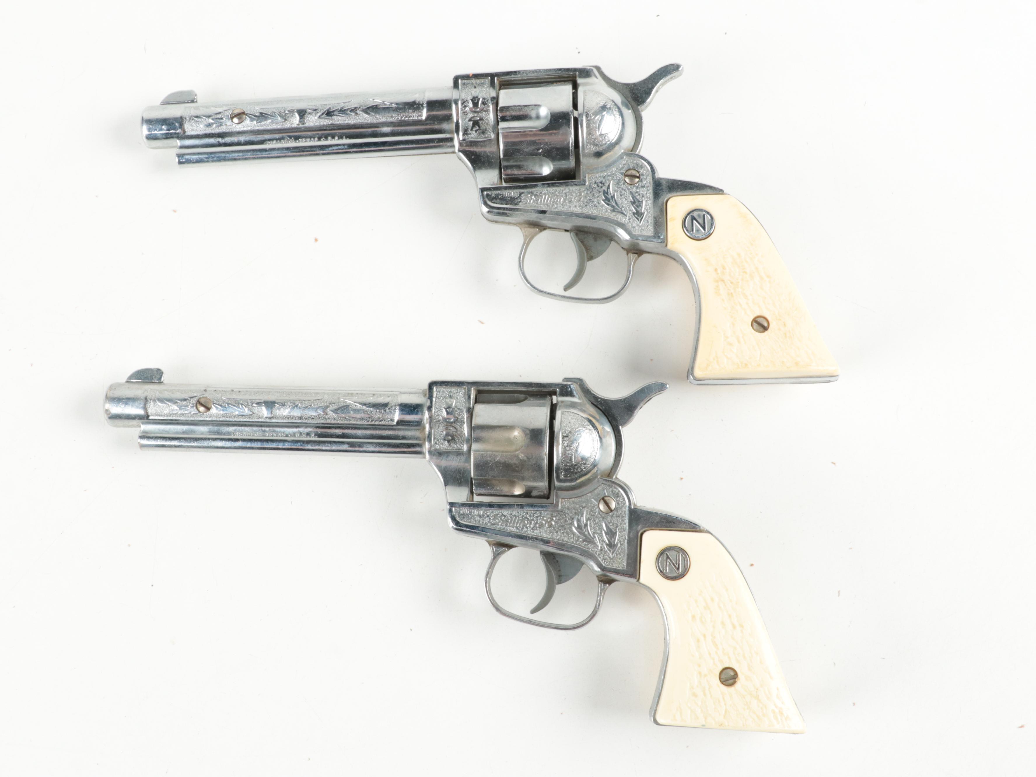 Kid's Nichols "Stallion 38" Toy Cap Gun Revolvers With Leather Belt ...