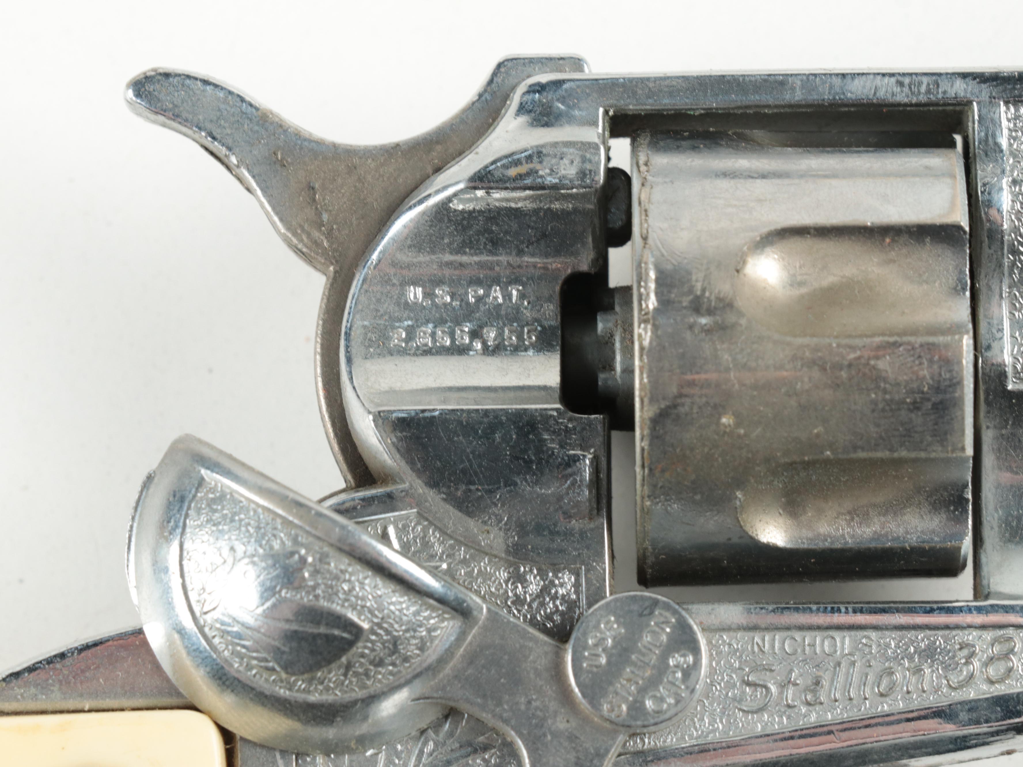 Kid's Nichols "Stallion 38" Toy Cap Gun Revolvers With Leather Belt ...