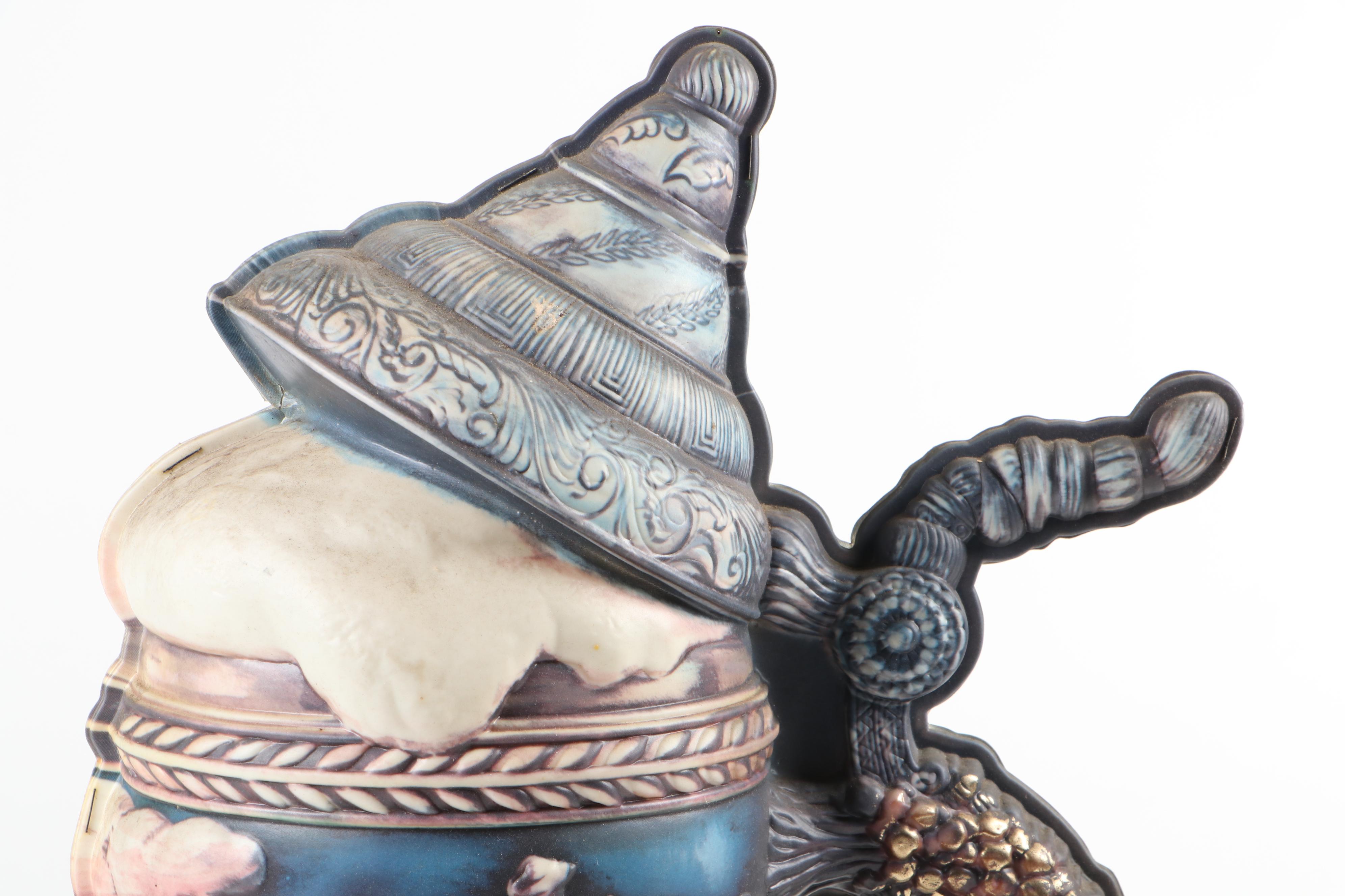 Hudepohl Gold Beer Stein Plastic Illuminated Advertising Wall Sign | EBTH