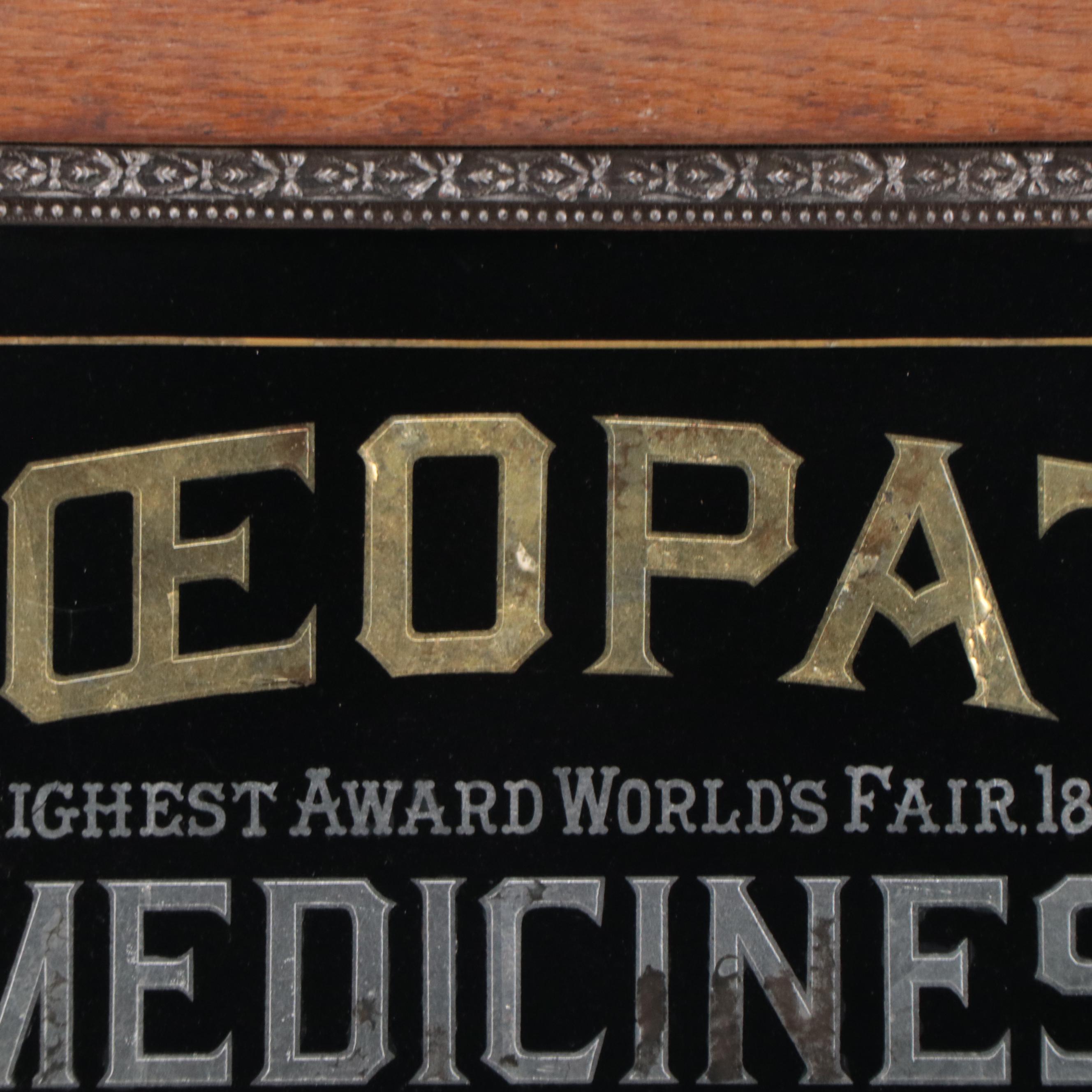Verre Églomisé Sign Boericke & Tafel Homeopathic Medicines Advertising ...