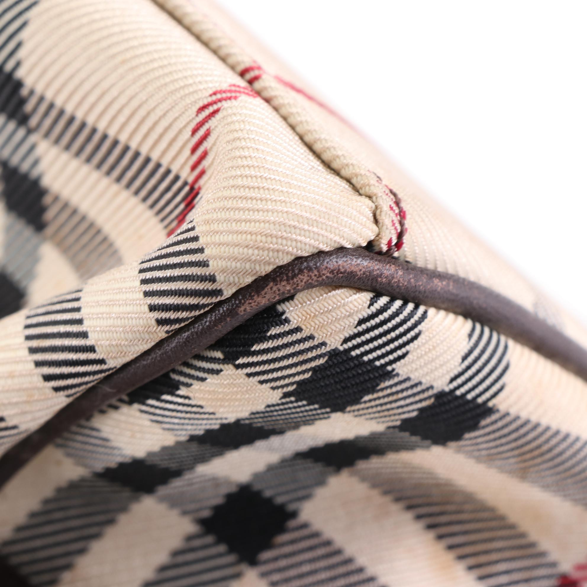 Burberry Check Canvas and Leather Shoulder Bag | EBTH