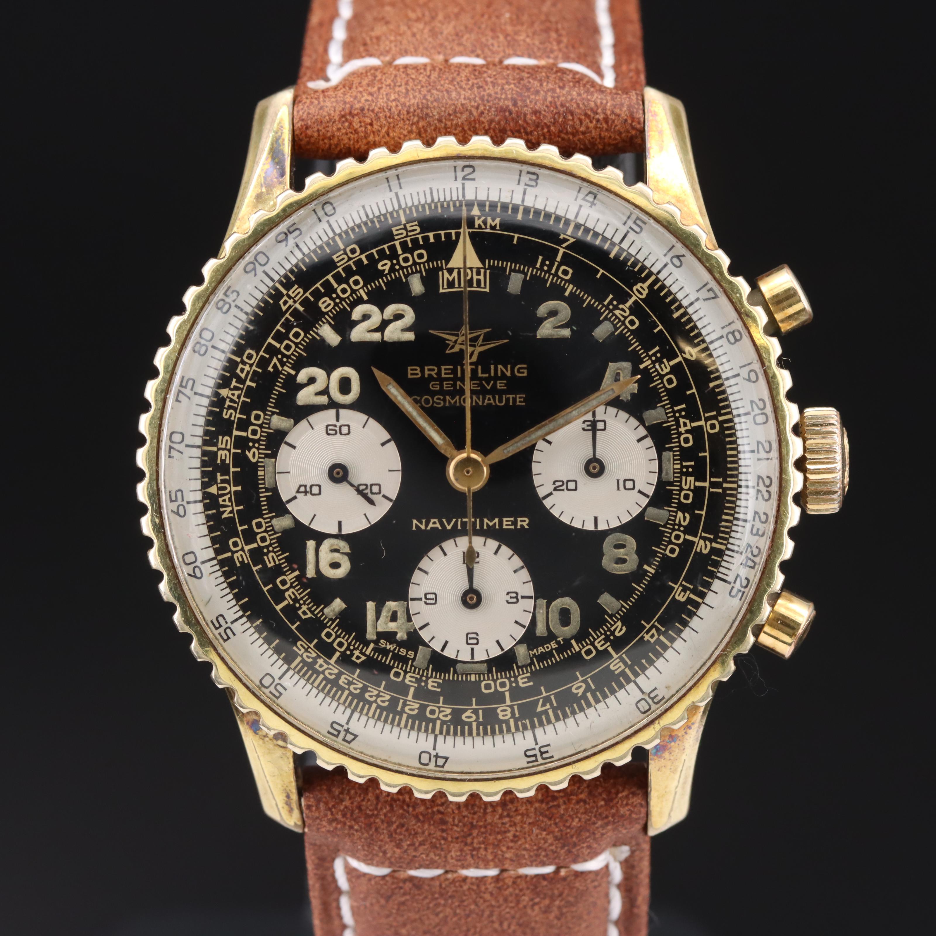 Vintage Breitling Double Plane Logo Navitimer-Cosmonaute Wristwatch | EBTH