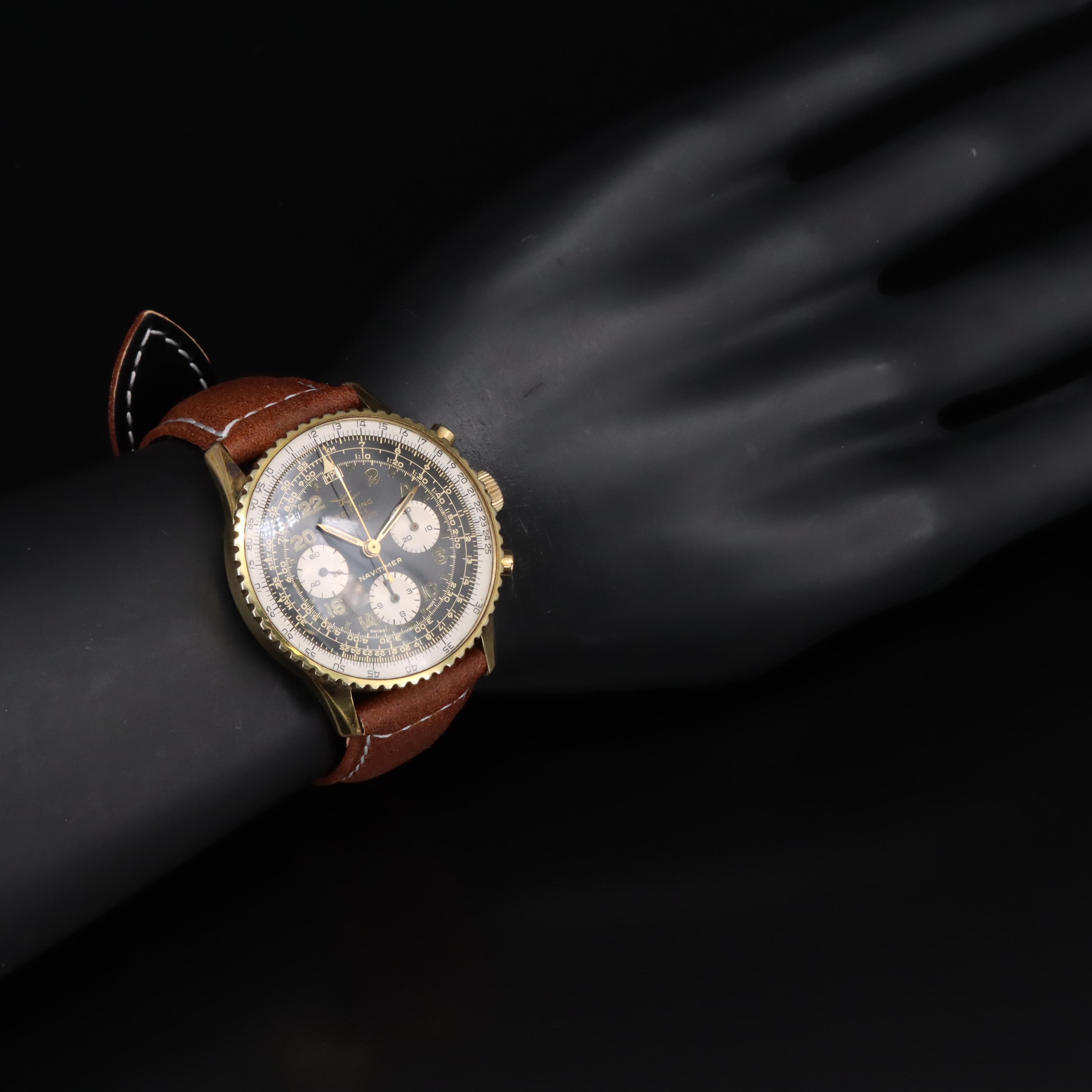 Vintage Breitling Double Plane Logo Navitimer-Cosmonaute Wristwatch | EBTH