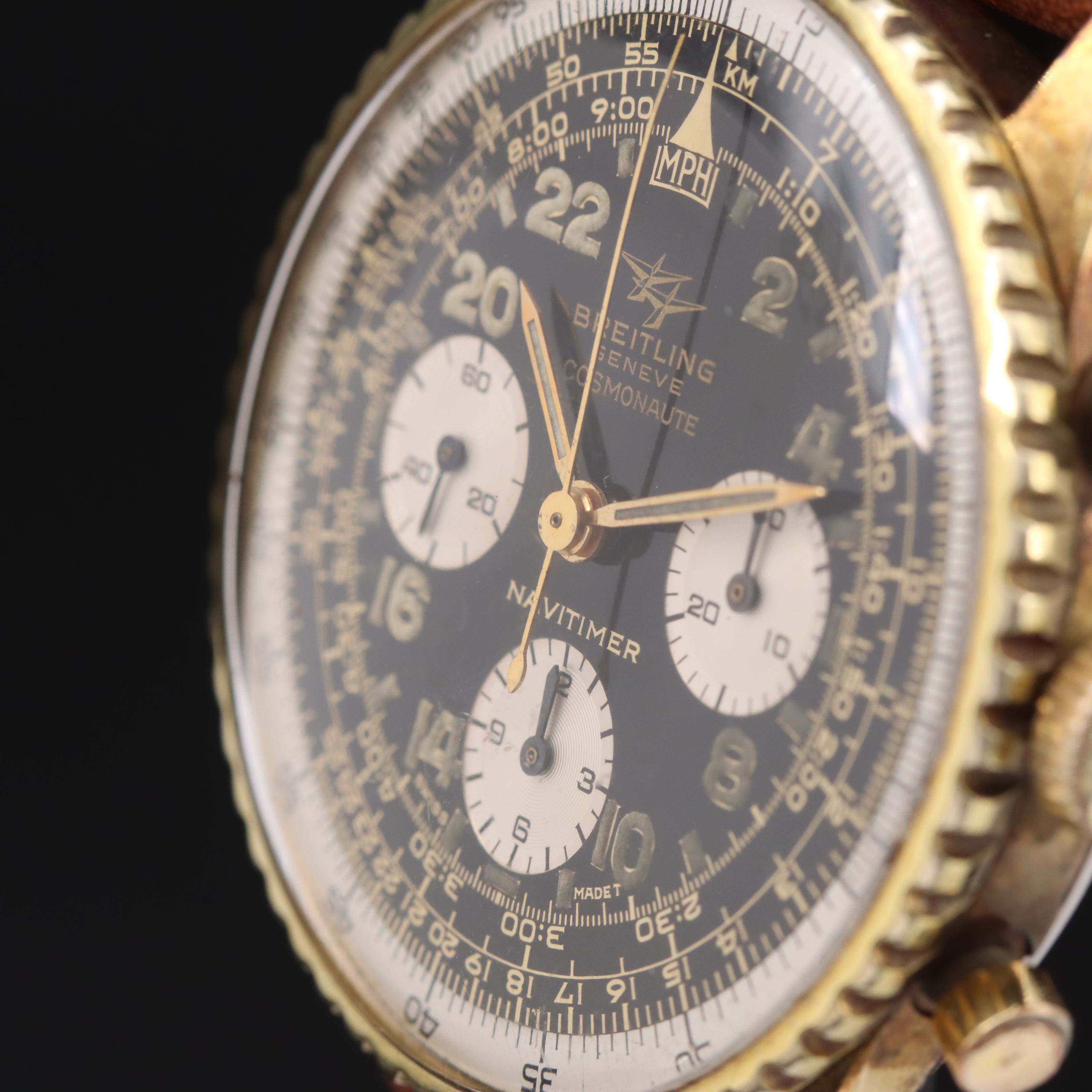 Vintage Breitling Double Plane Logo Navitimer-Cosmonaute Wristwatch | EBTH