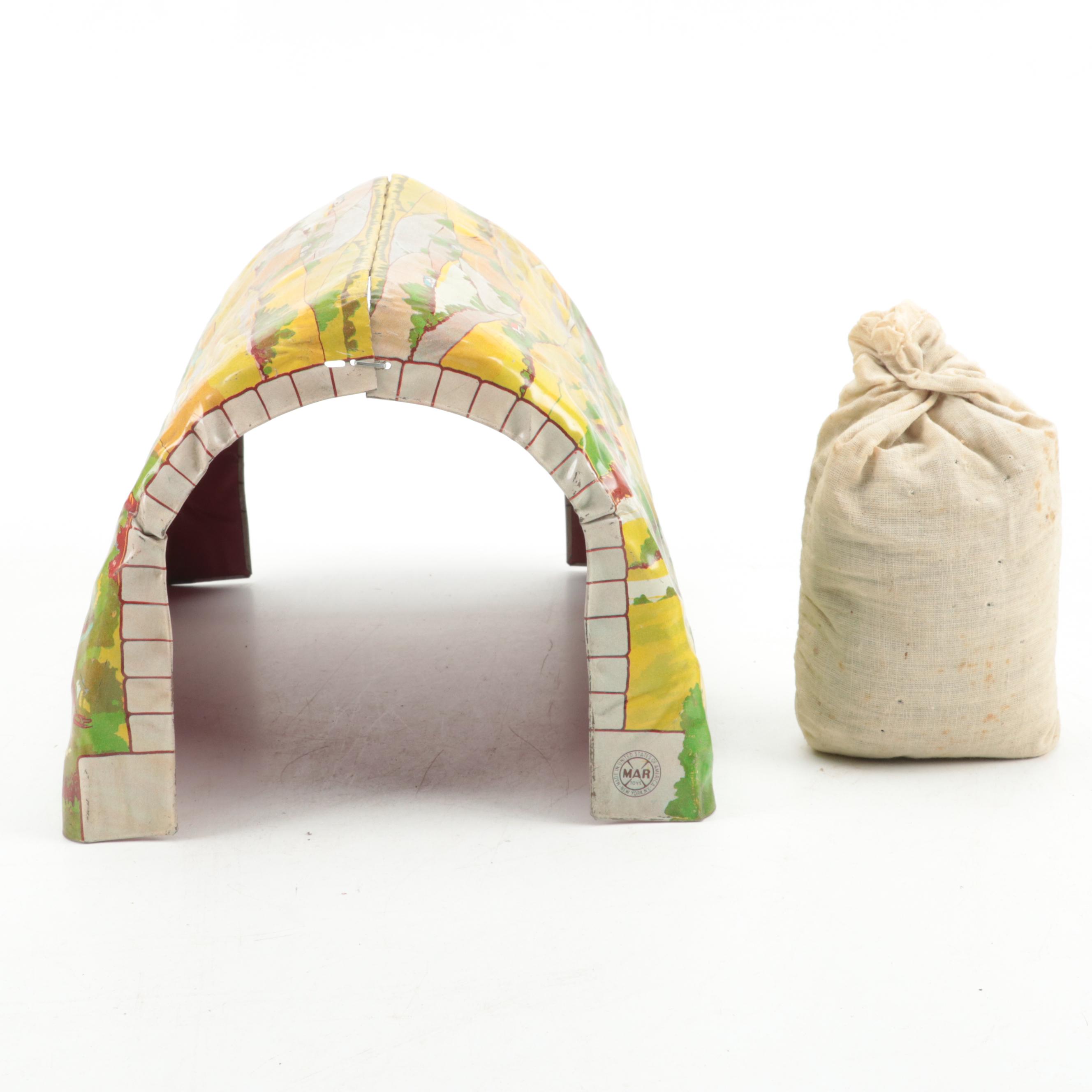 Louis Marx & Co. Stream Line Electric Train Set and Tunnel, Mid-20th ...