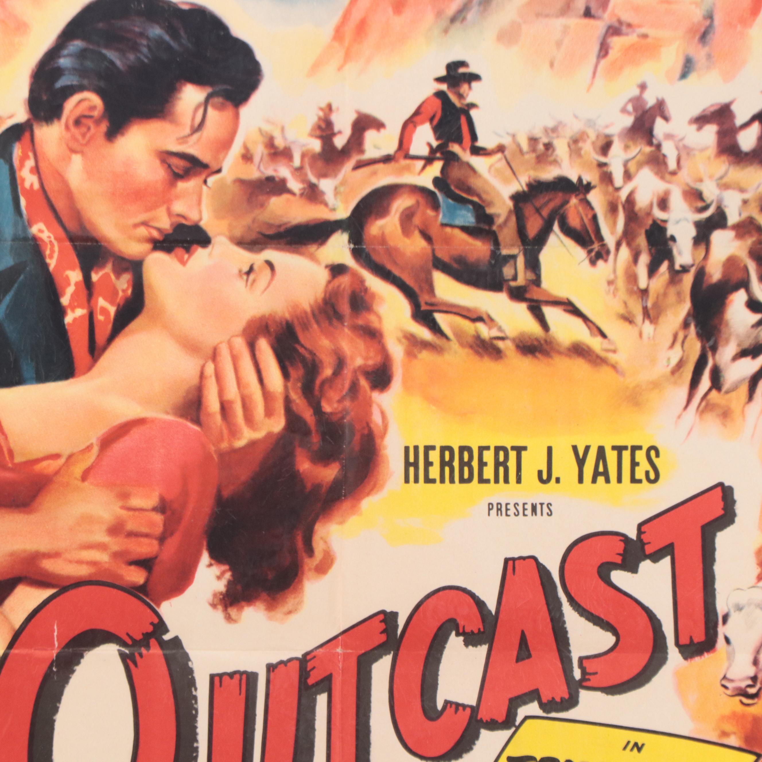 "The Outcast" Movie Release Poster, 1954 | EBTH