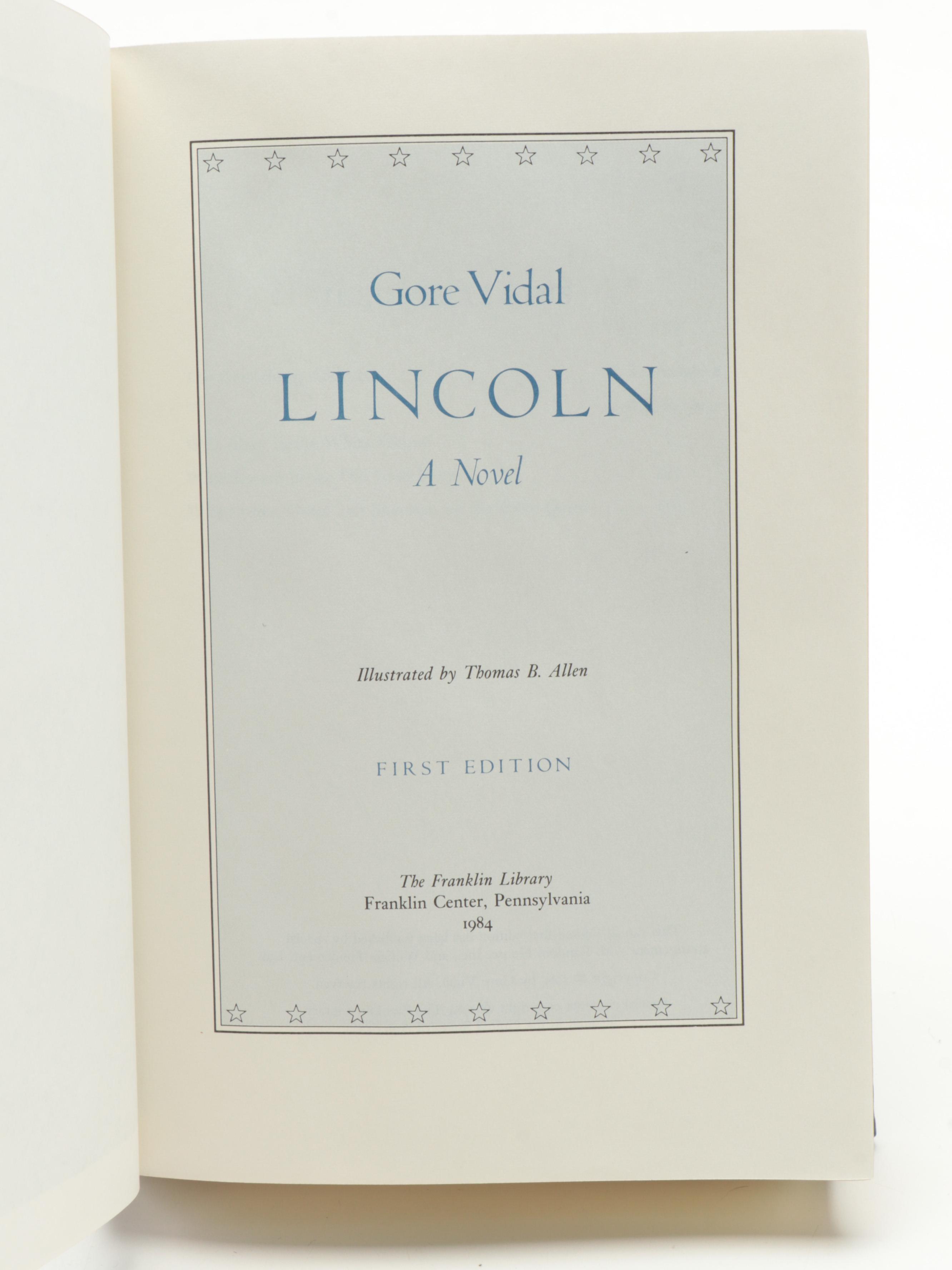 Signed First Edition "Lincoln" by Gore Vidal, 1984 | EBTH