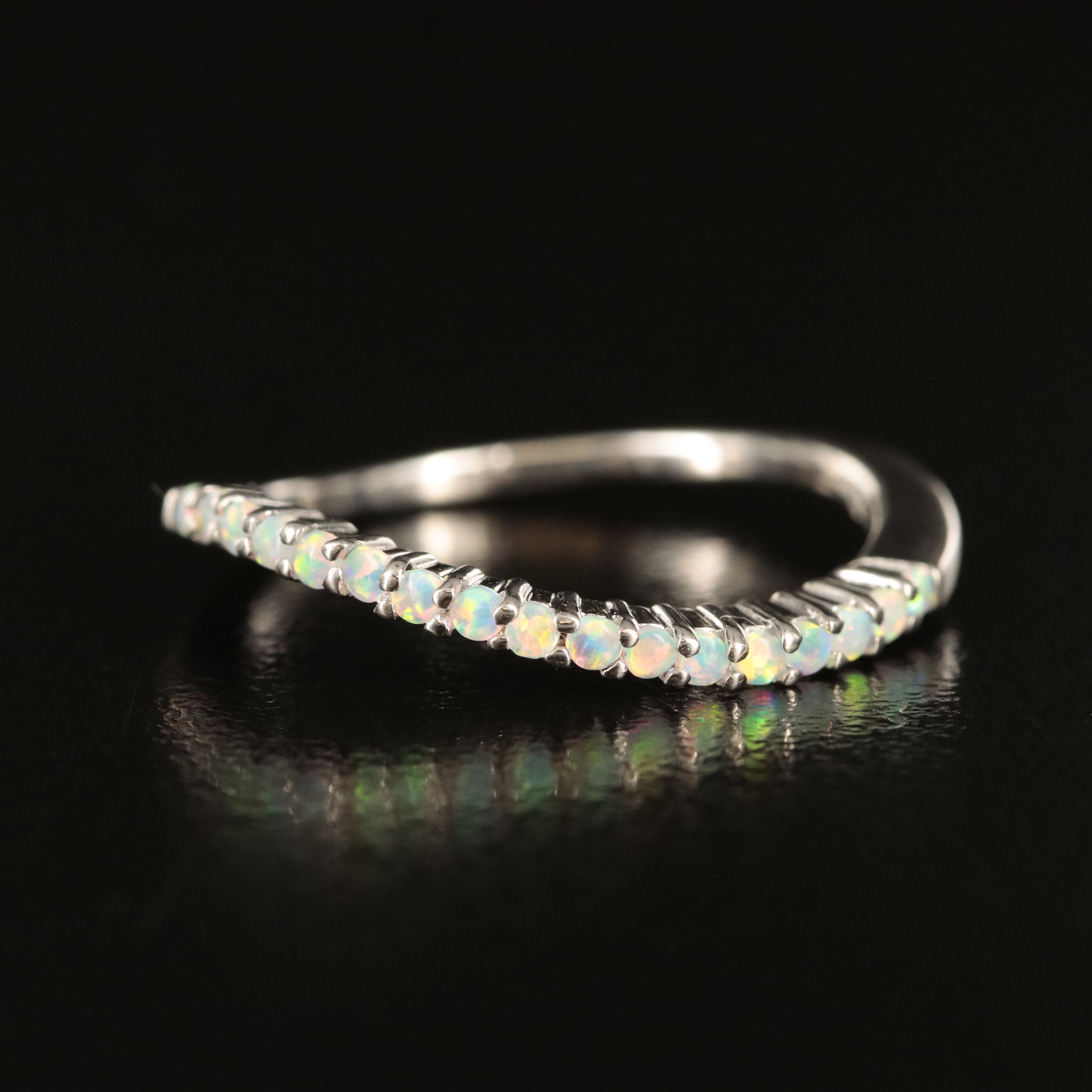 Sterling Silver Chrome Diopside and Opal Spider Ring | EBTH