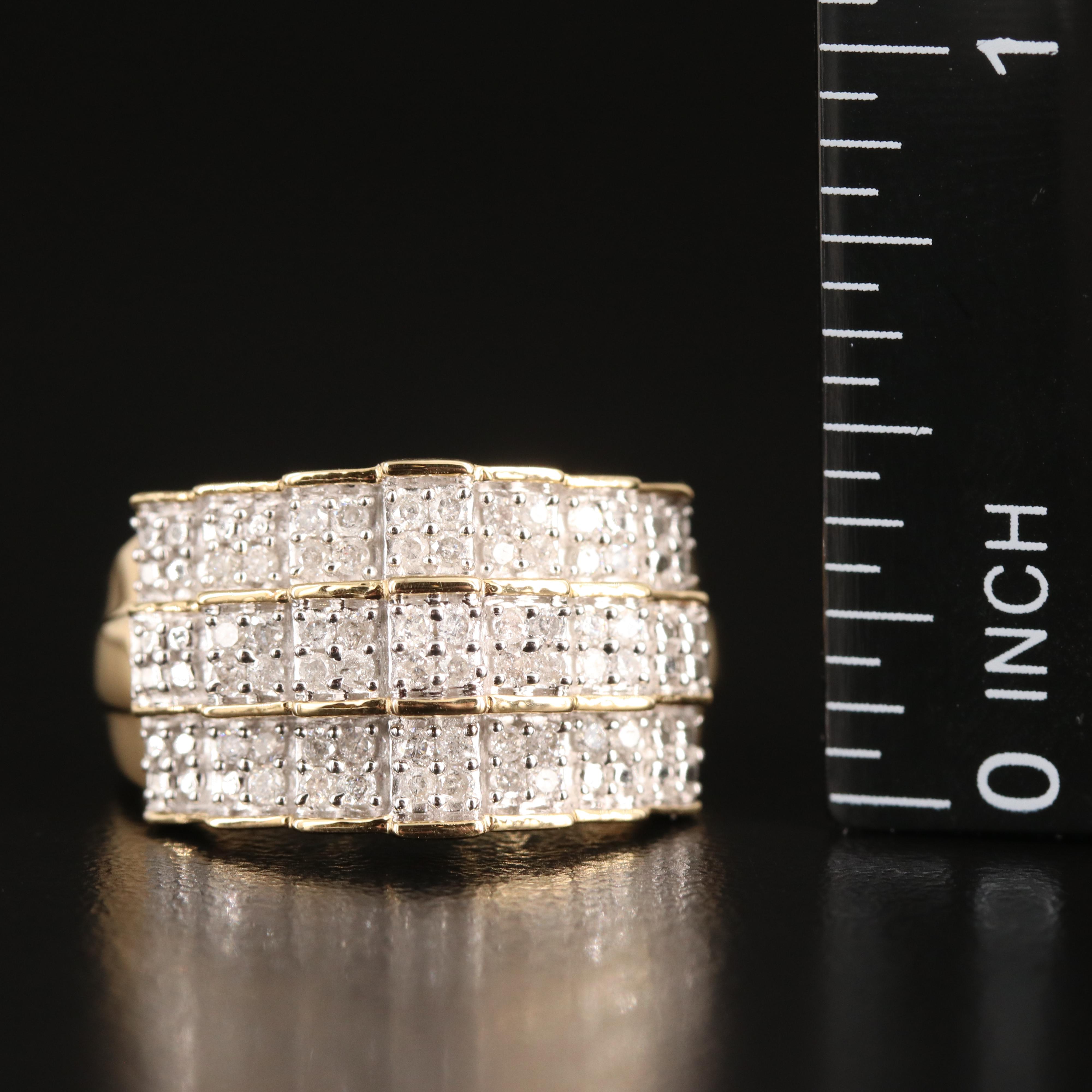 Sterling Diamond Stepped Ring | EBTH