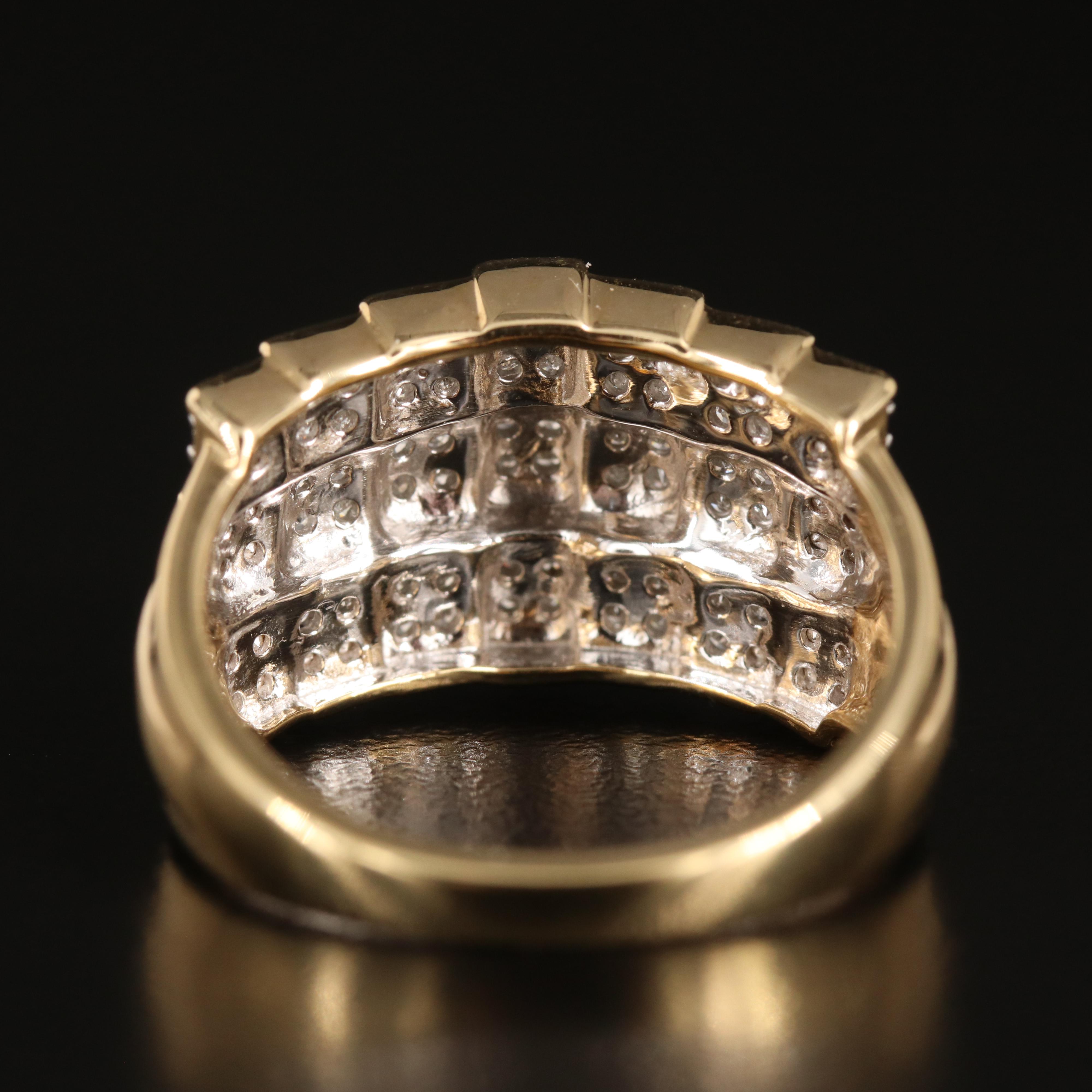 Sterling Diamond Stepped Ring | EBTH
