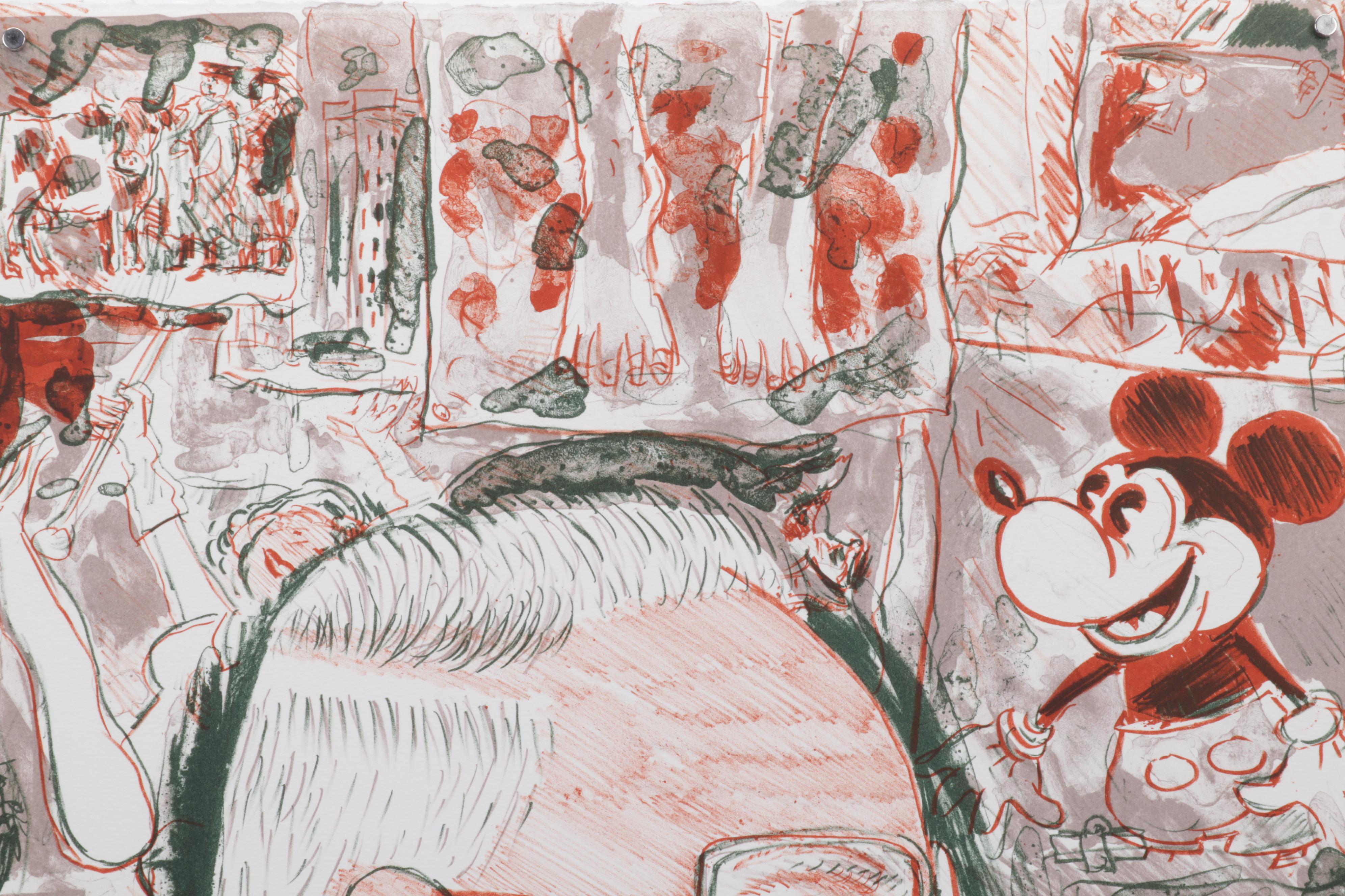 Sidney Chafetz Color Lithograph "Self Portrait," 1987 | EBTH