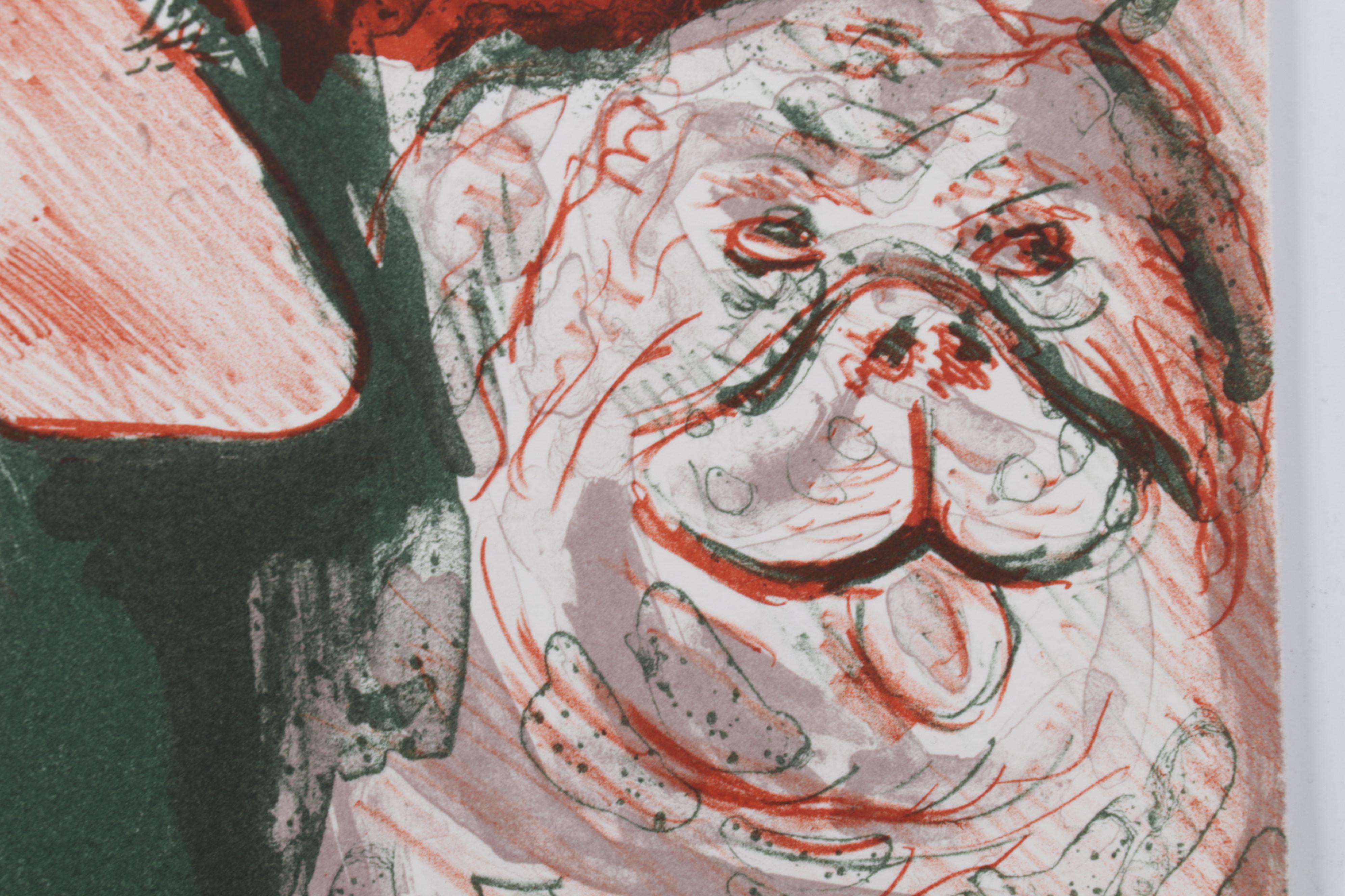 Sidney Chafetz Color Lithograph "Self Portrait," 1987 | EBTH