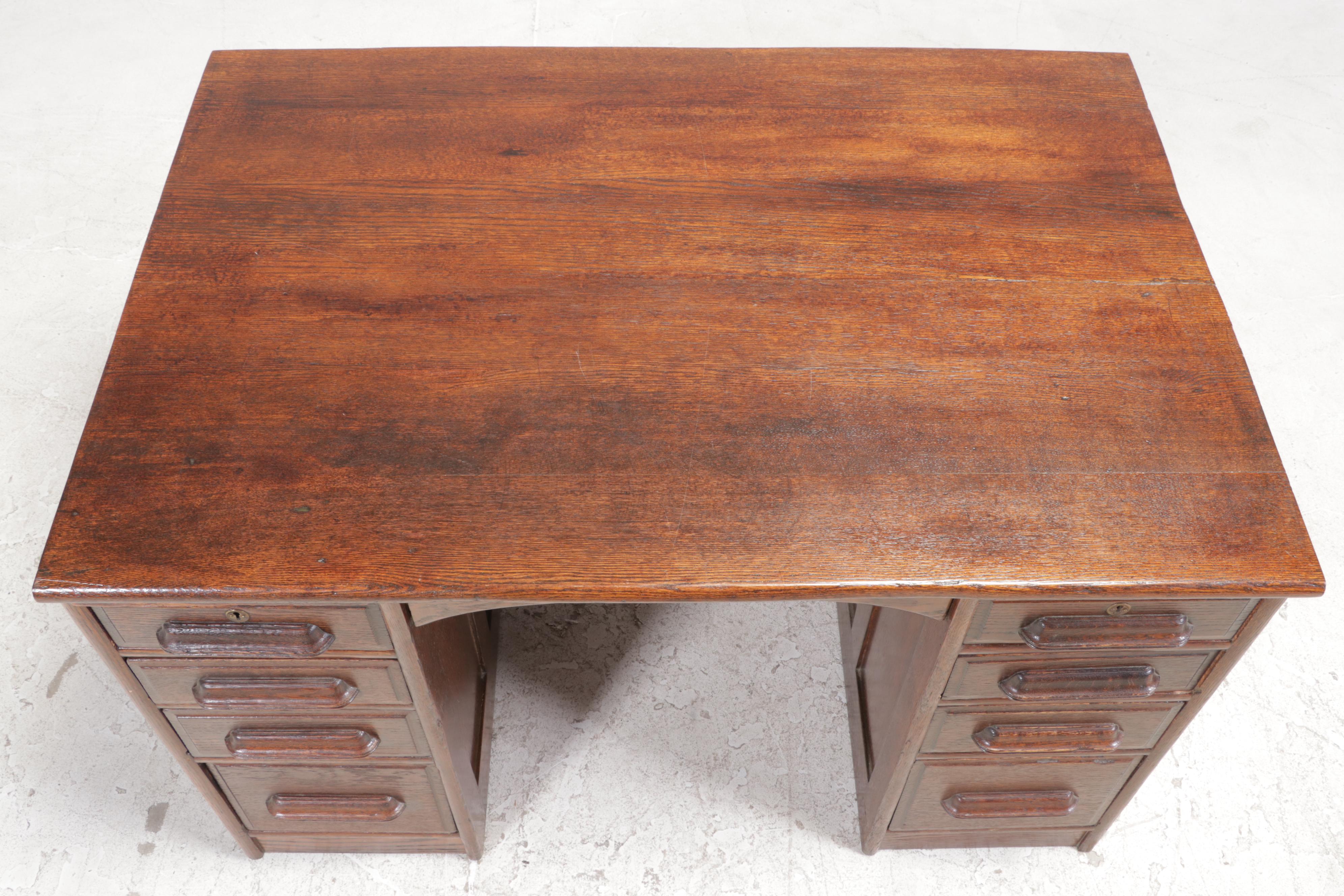 Larkin Soap Co. Oak Double-Pedestal Desk, Early 20th Century | EBTH