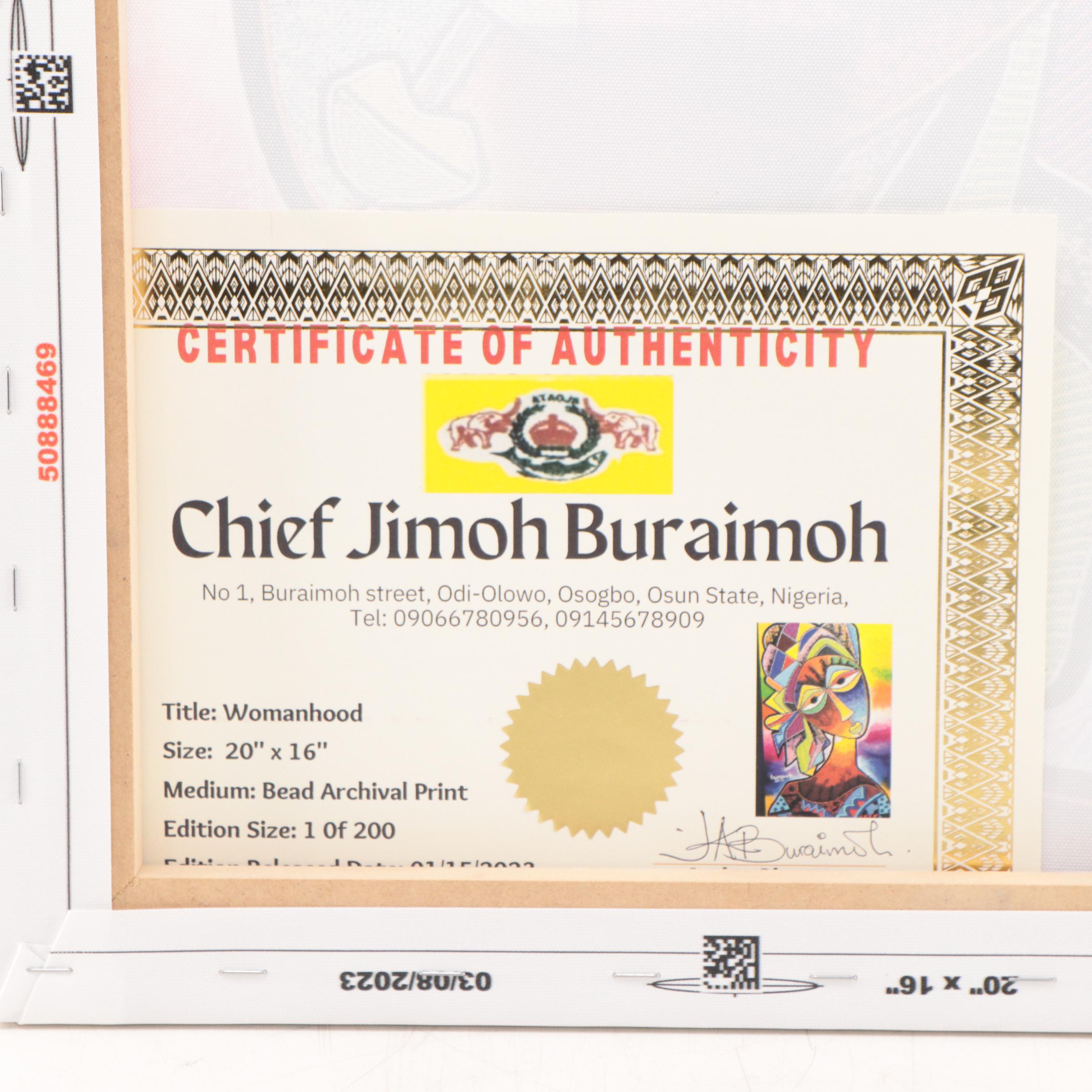 Chief Jimoh Buraimoh Giclée "Womanhood," 2023 | EBTH