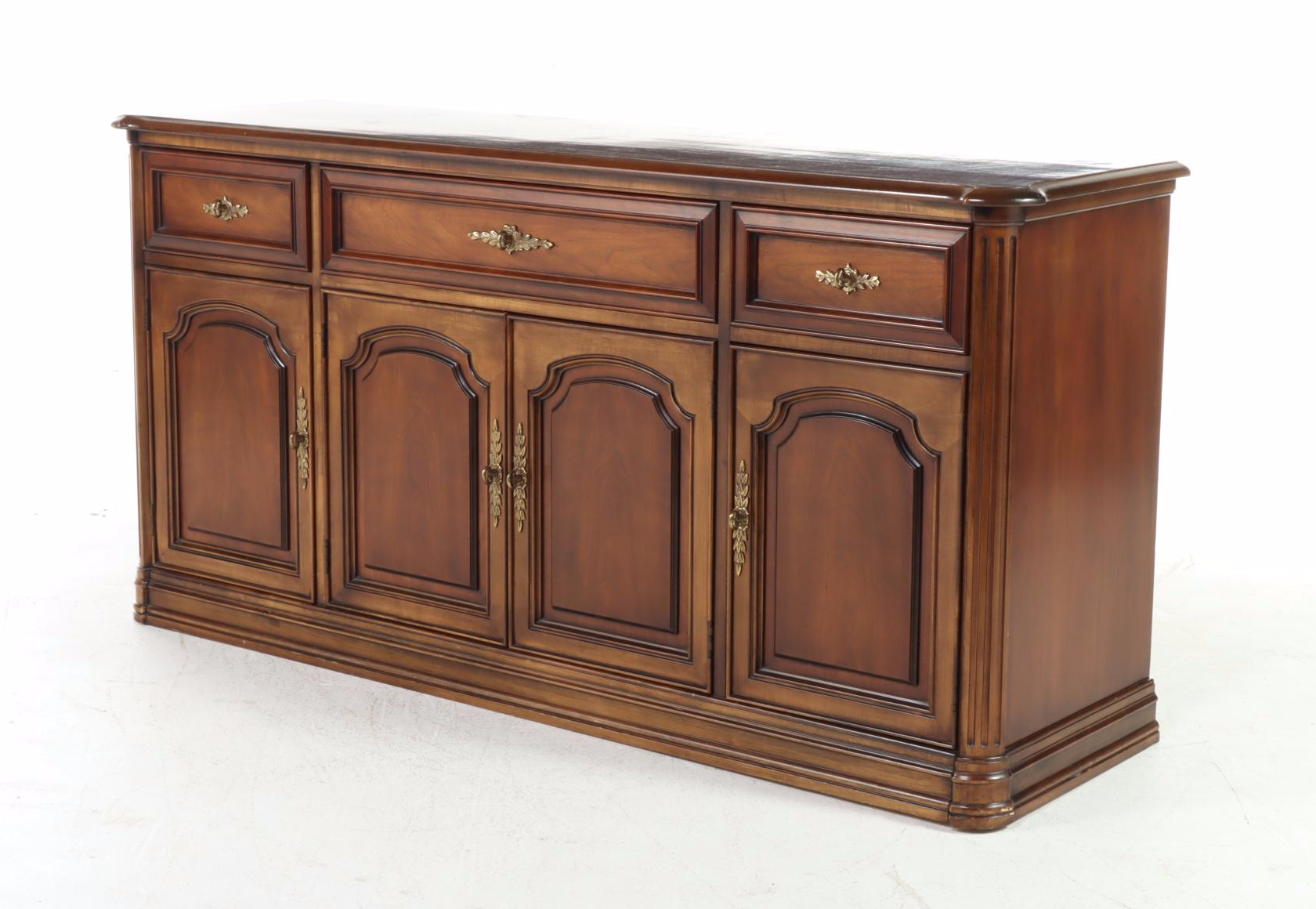 White Fine Furniture French Provincial Style Cherrywood and Maple Buffet | EBTH