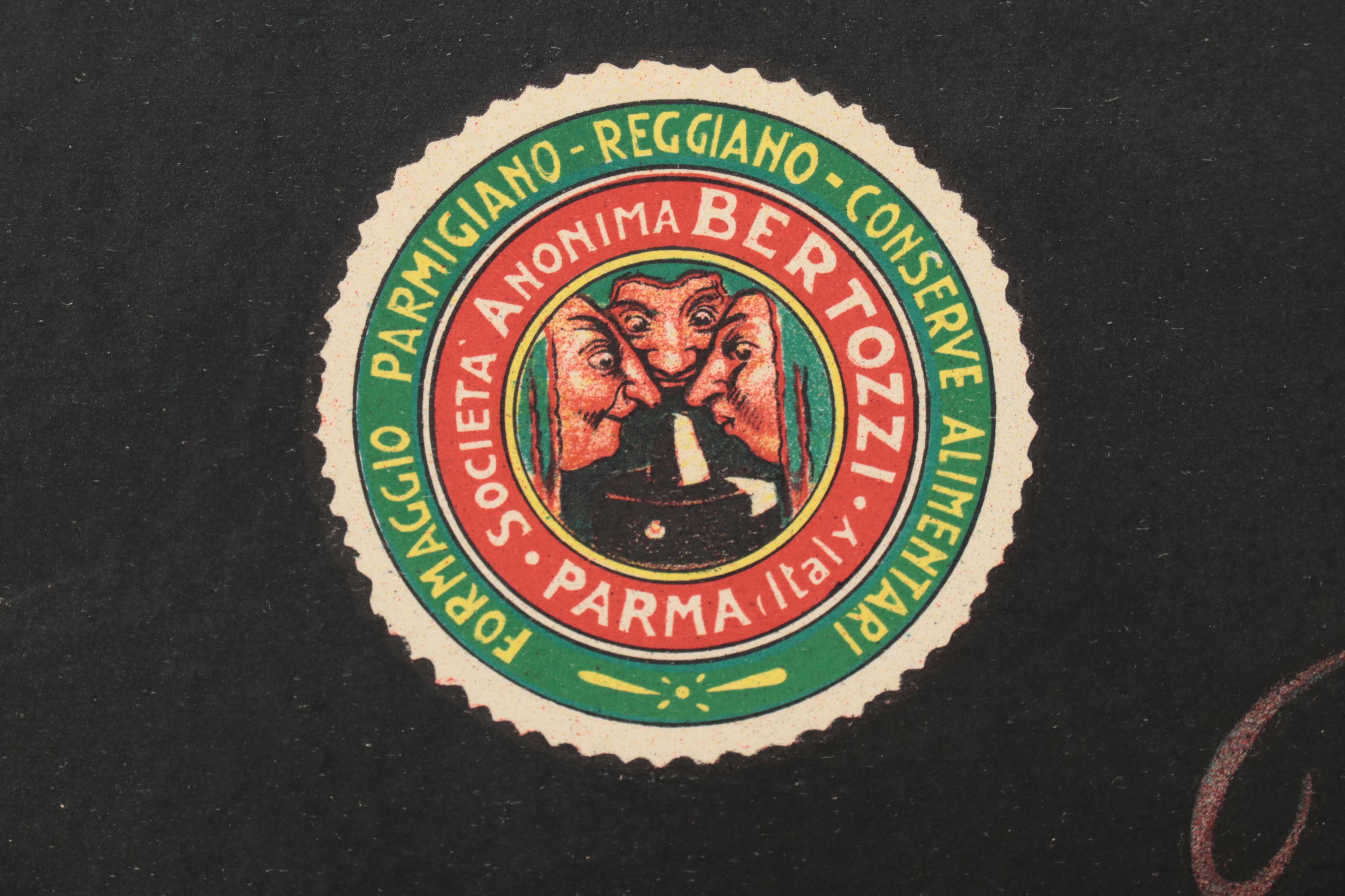 Archille Mauzan Lithograph Poster "Bertozzi Parmigiano Reggiano," 1930 ...