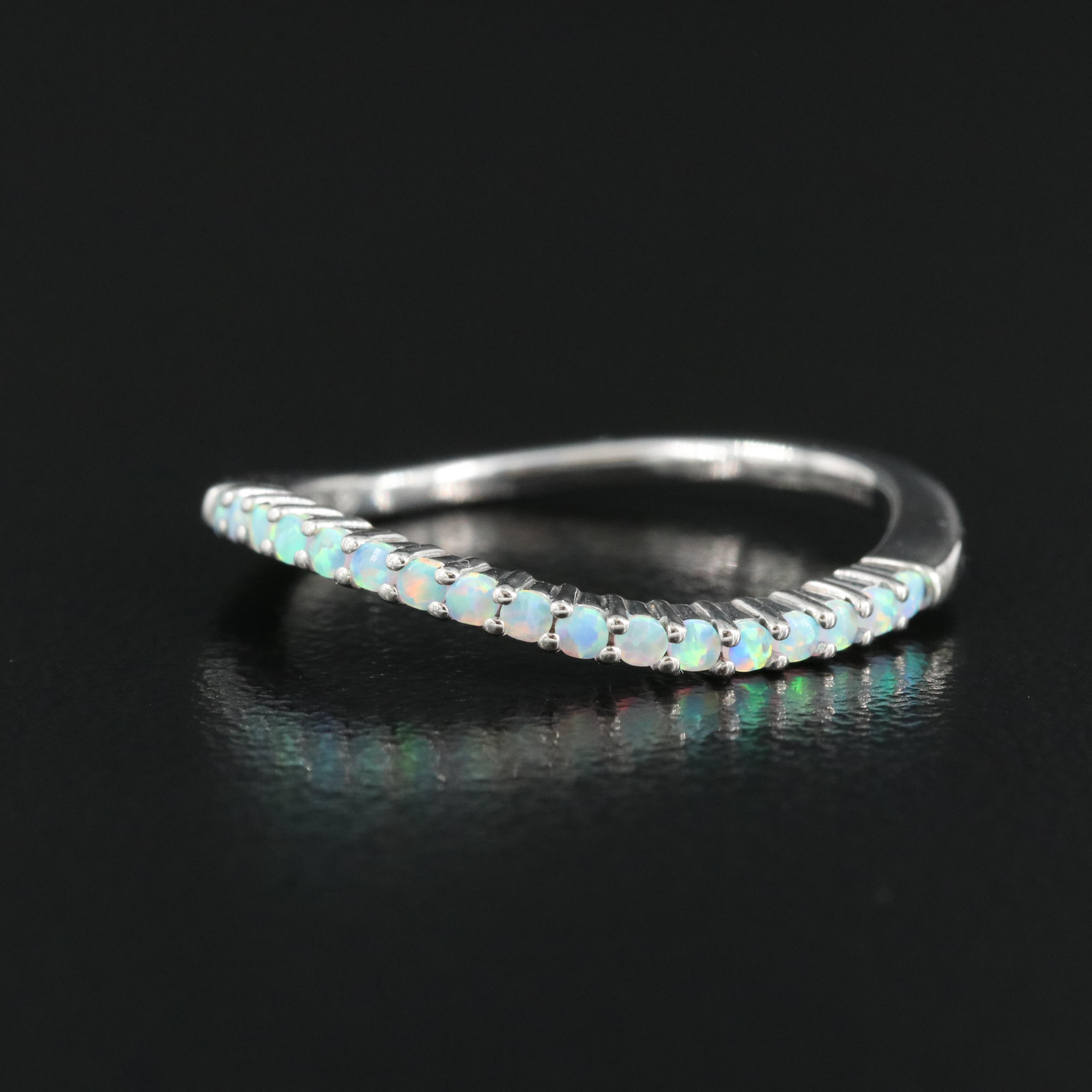 Sterling Silver Chrome Diopside and Opal Spider Ring | EBTH